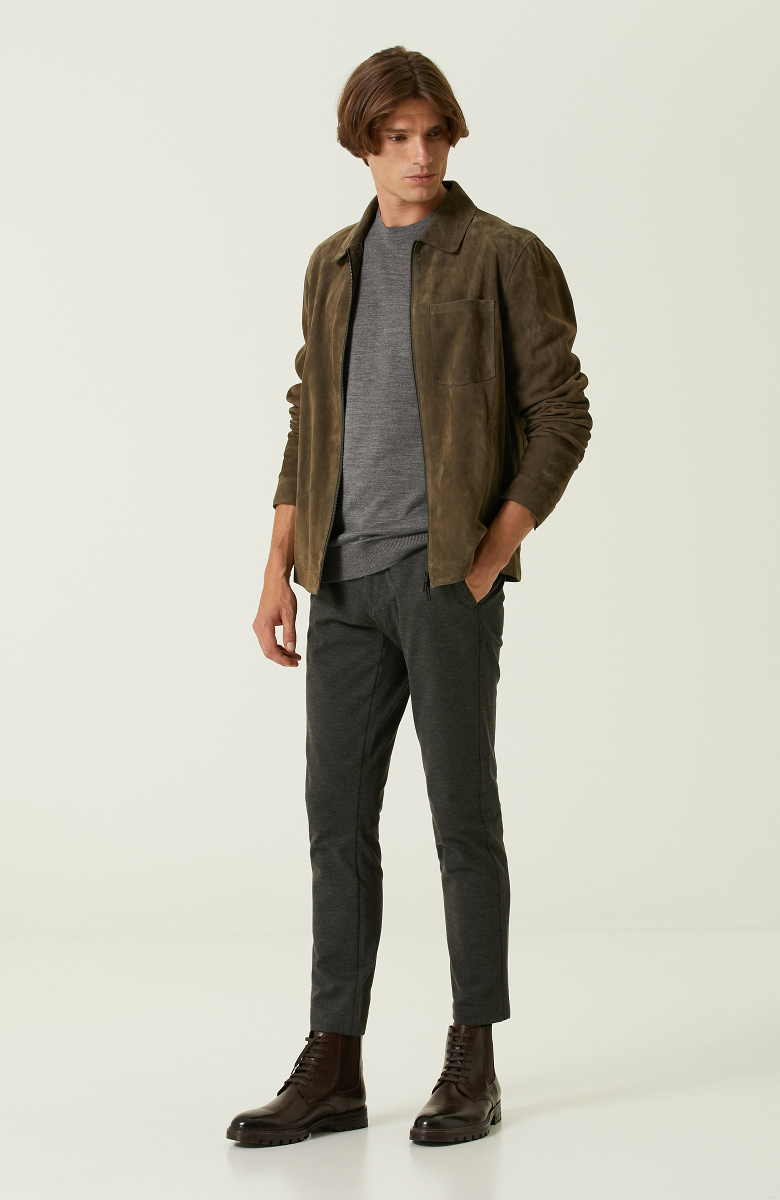 Slim Fit Antrasit Pantolon