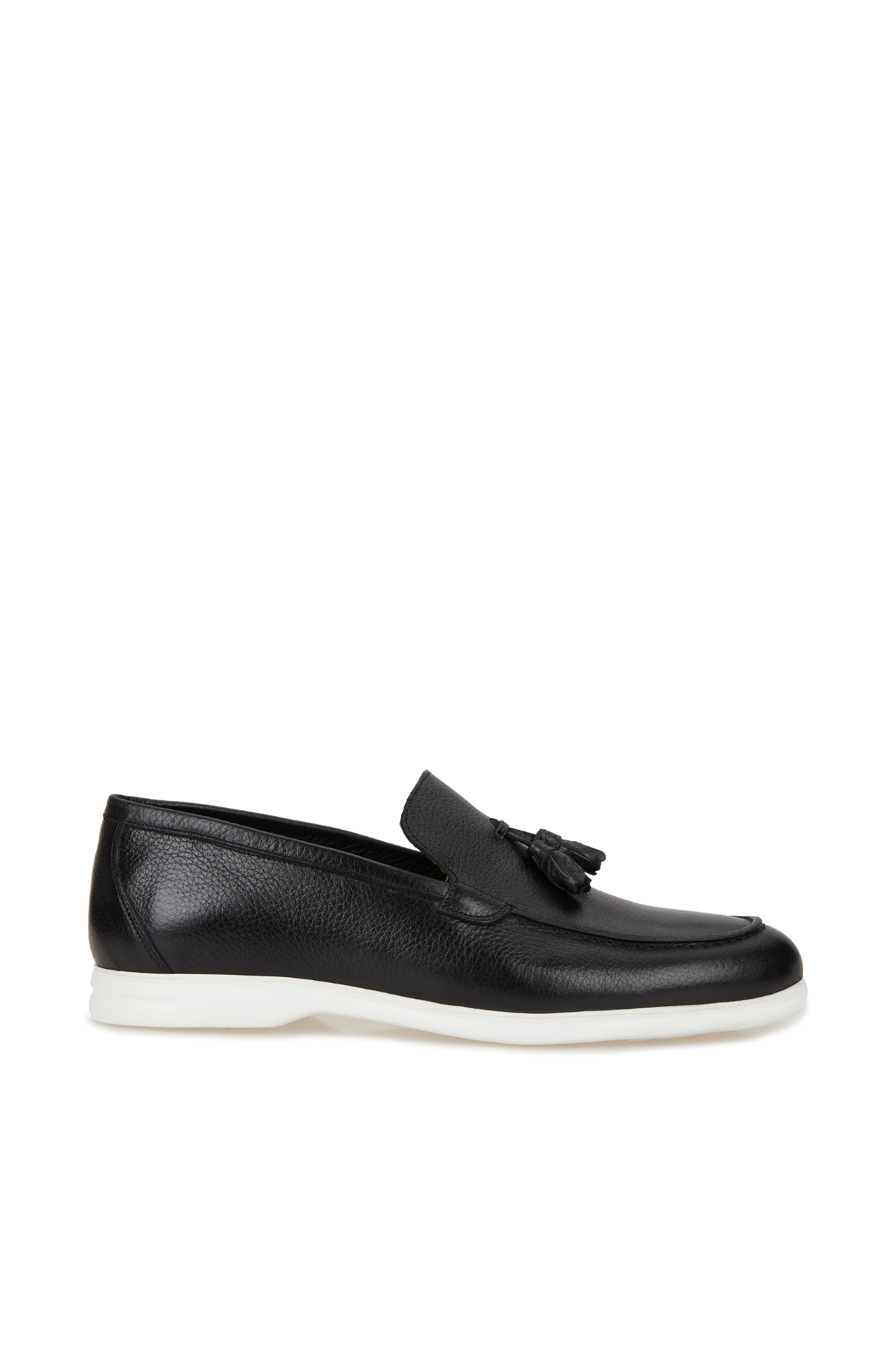 Siyah Püskül Detaylı Erkek Loafer Siyah Püskül Detaylı Erkek Loafer