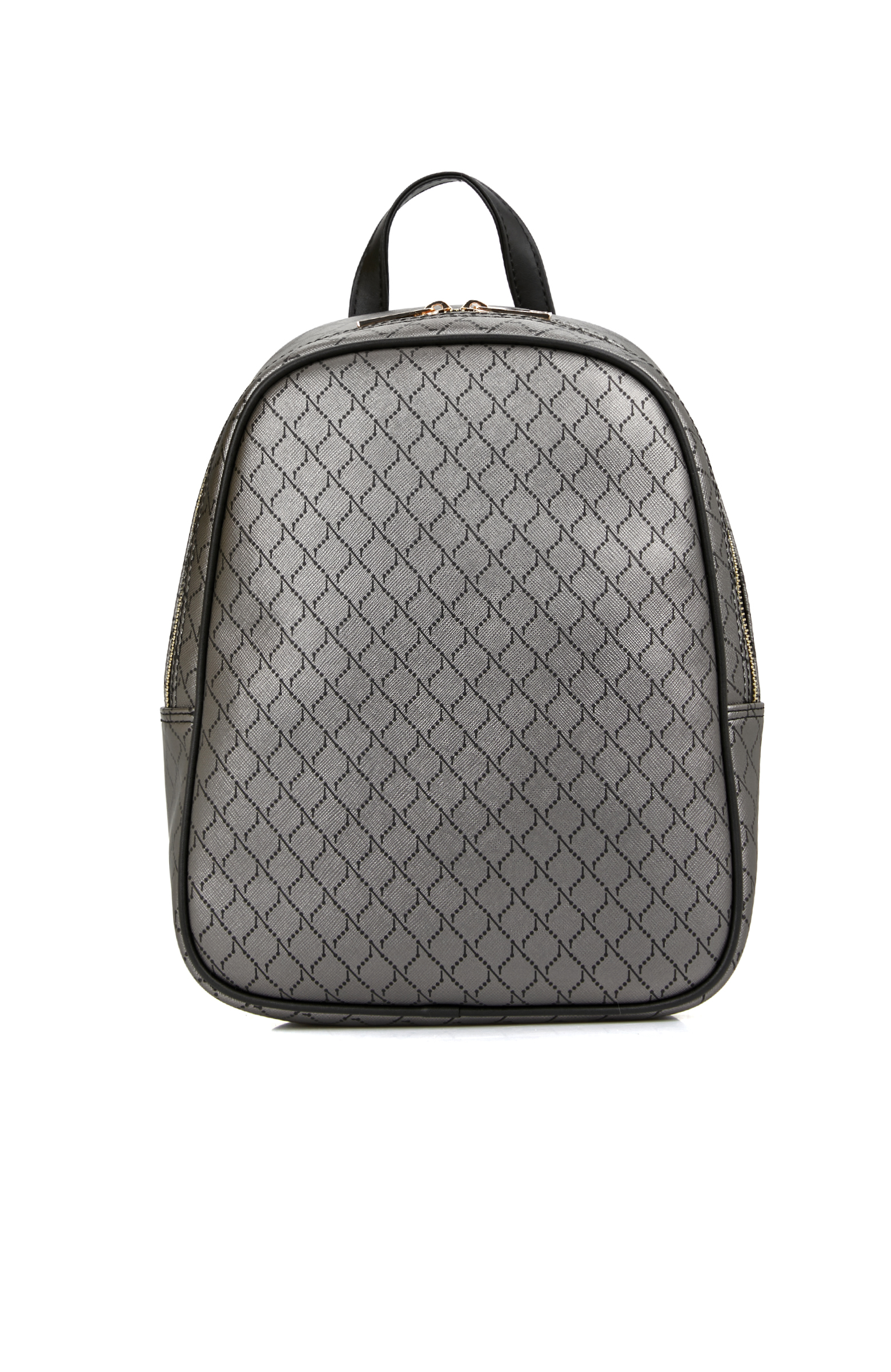 Silver Logo Desenli Kadın Sırt Çantası Silver Logo Desenli Kadın Sırt Çantası