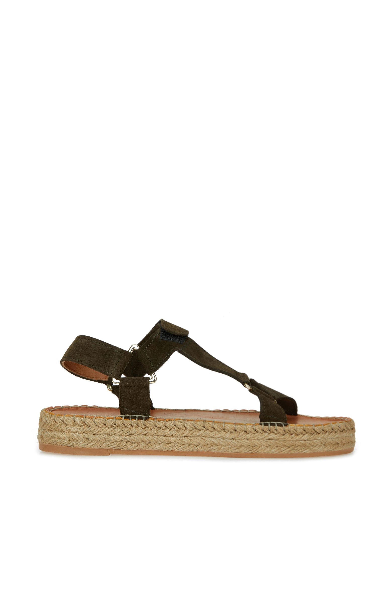 Haki Bantlı Süet Kadın Espadril Haki Bantlı Süet Kadın Espadril