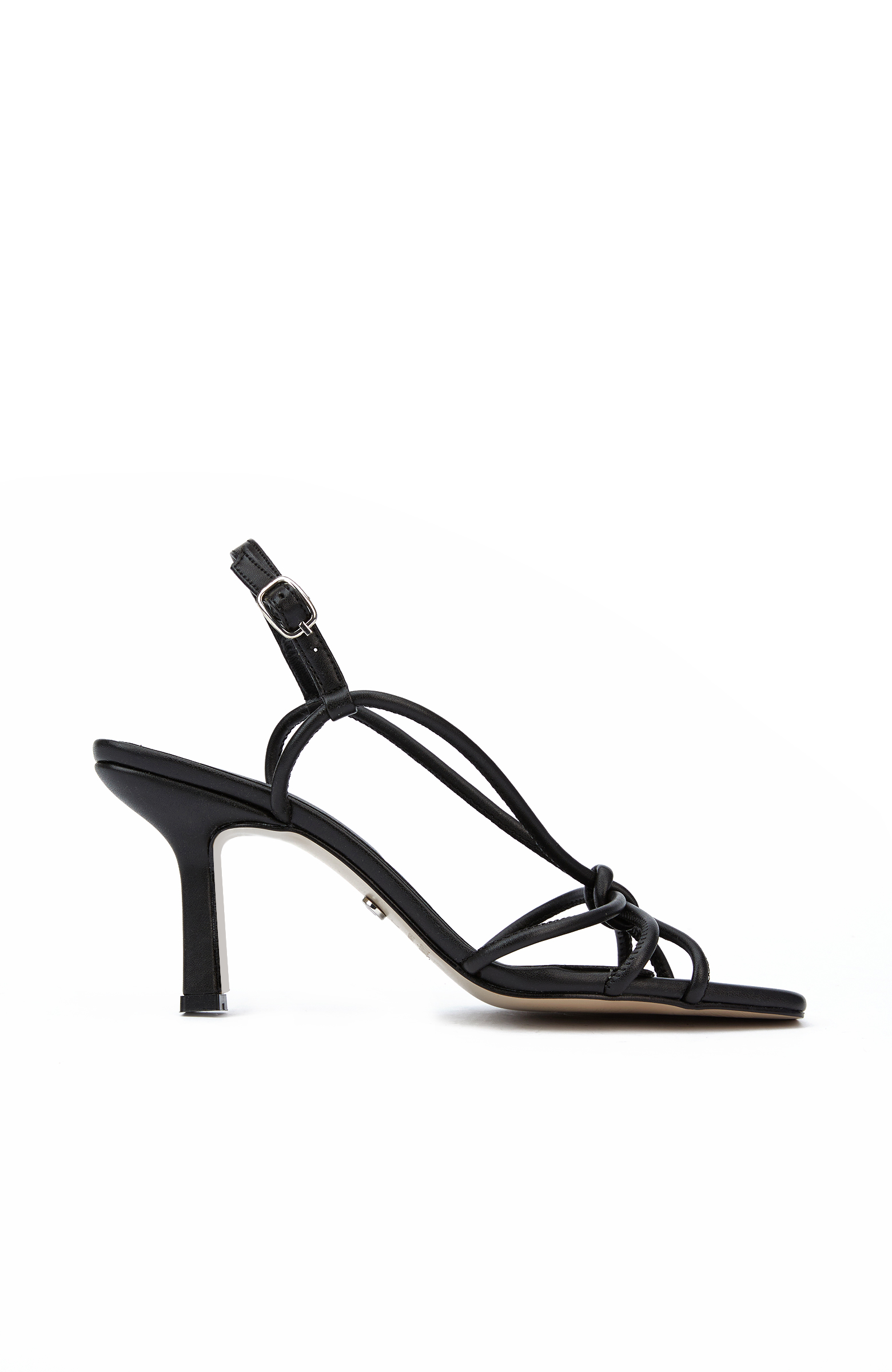 Siyah İnce Bantlı Kadın Sandalet