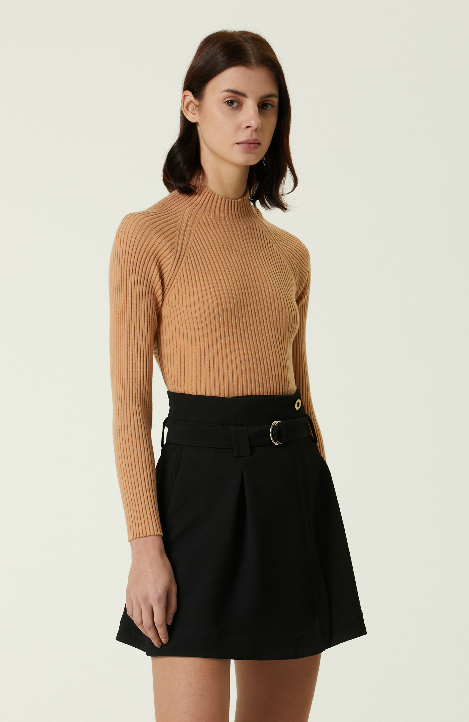 Slim Fit Camel Kazak