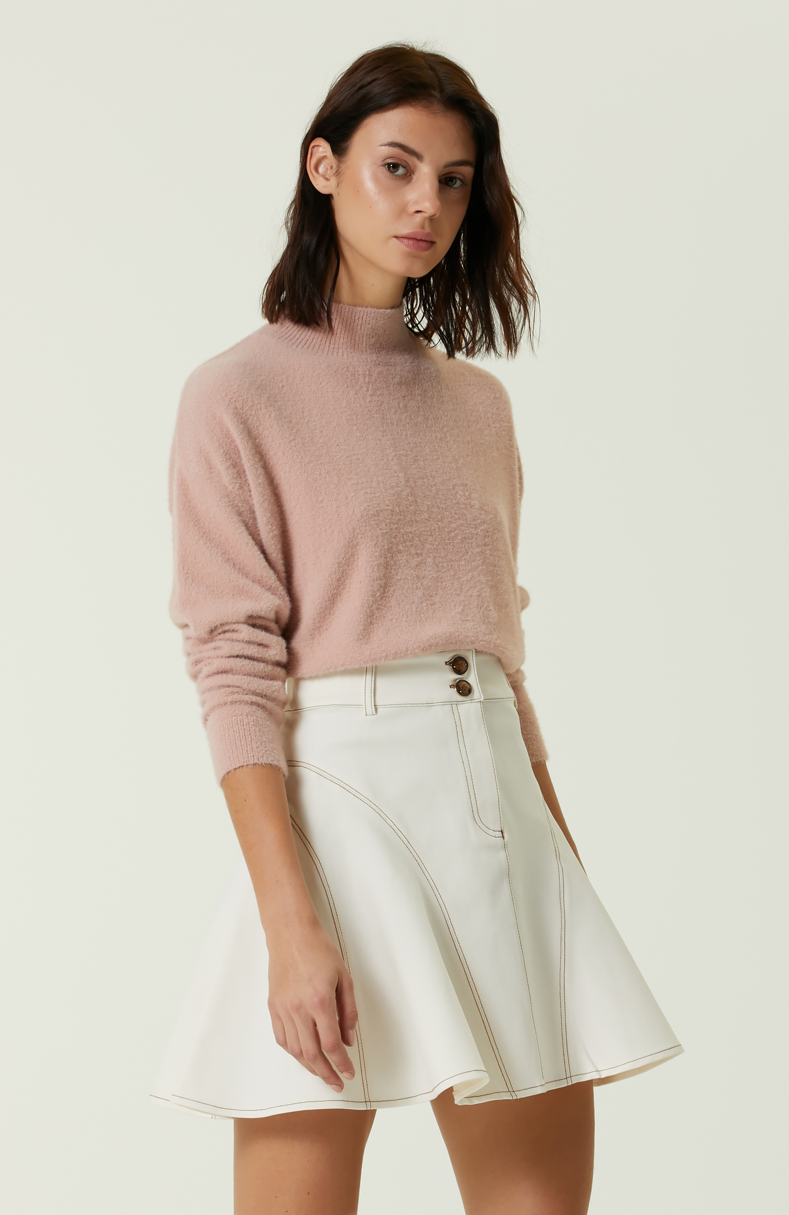 Slim Fit Pudra Kazak