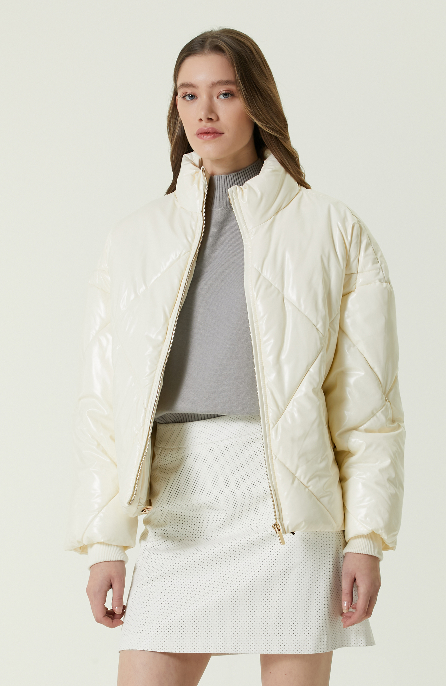 Regular Fit Ekru Mont