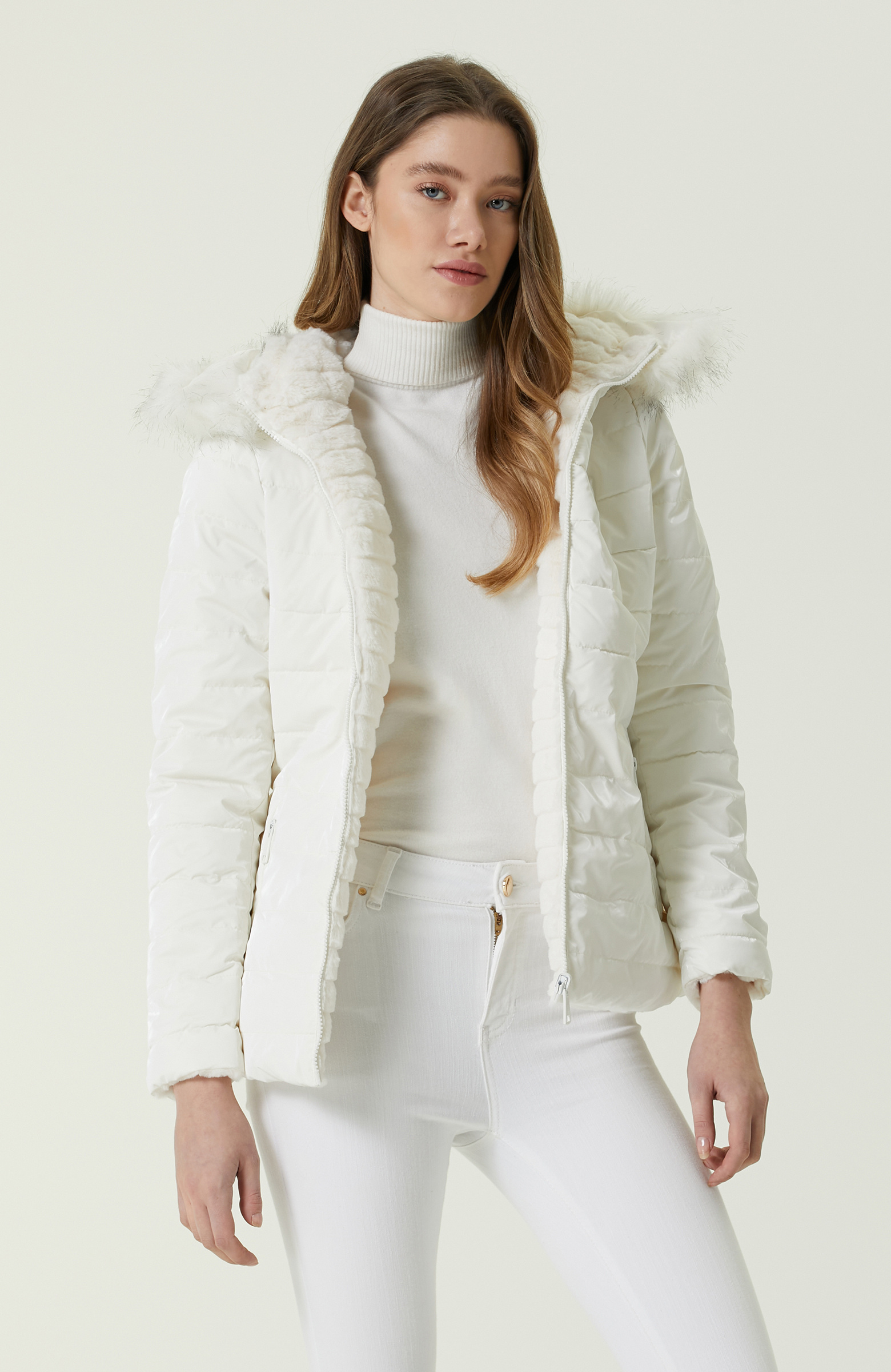 Regular Fit Ekru Mont