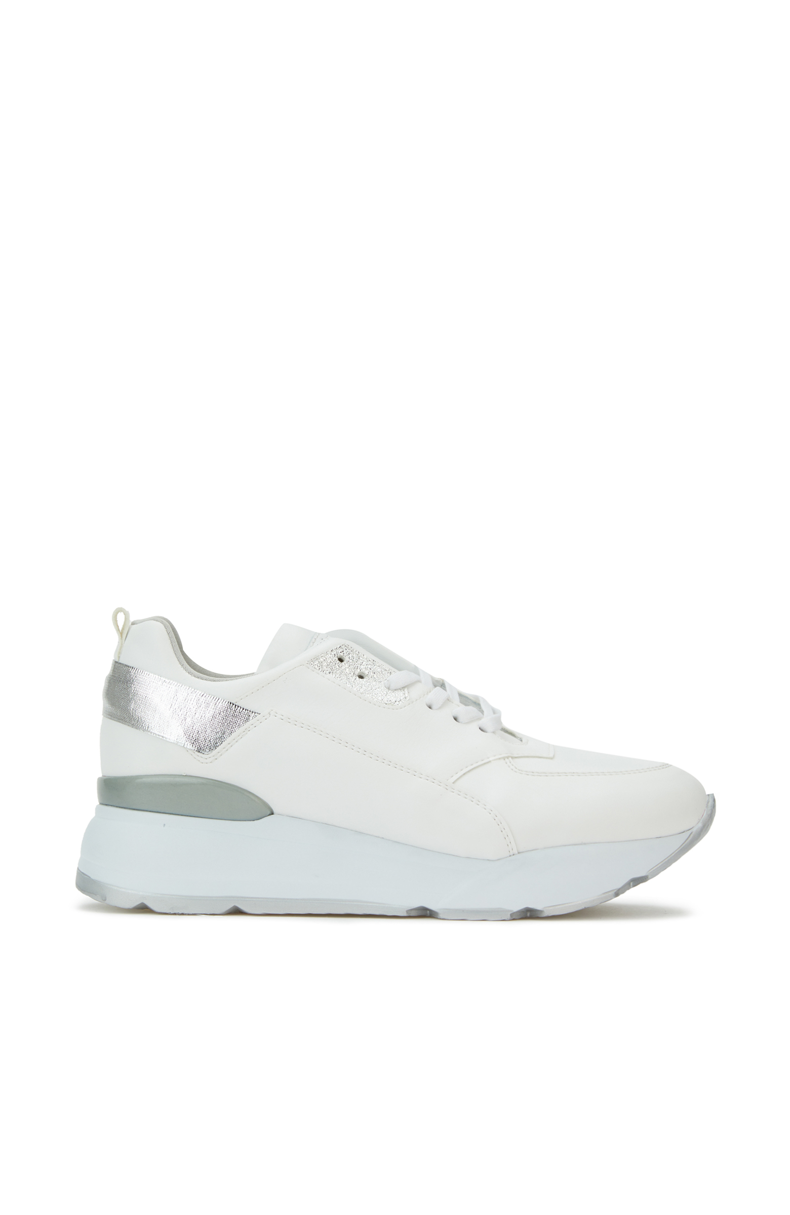 Beyaz Silver Logolu Kadın Sneaker Beyaz Silver Logolu Kadın Sneaker