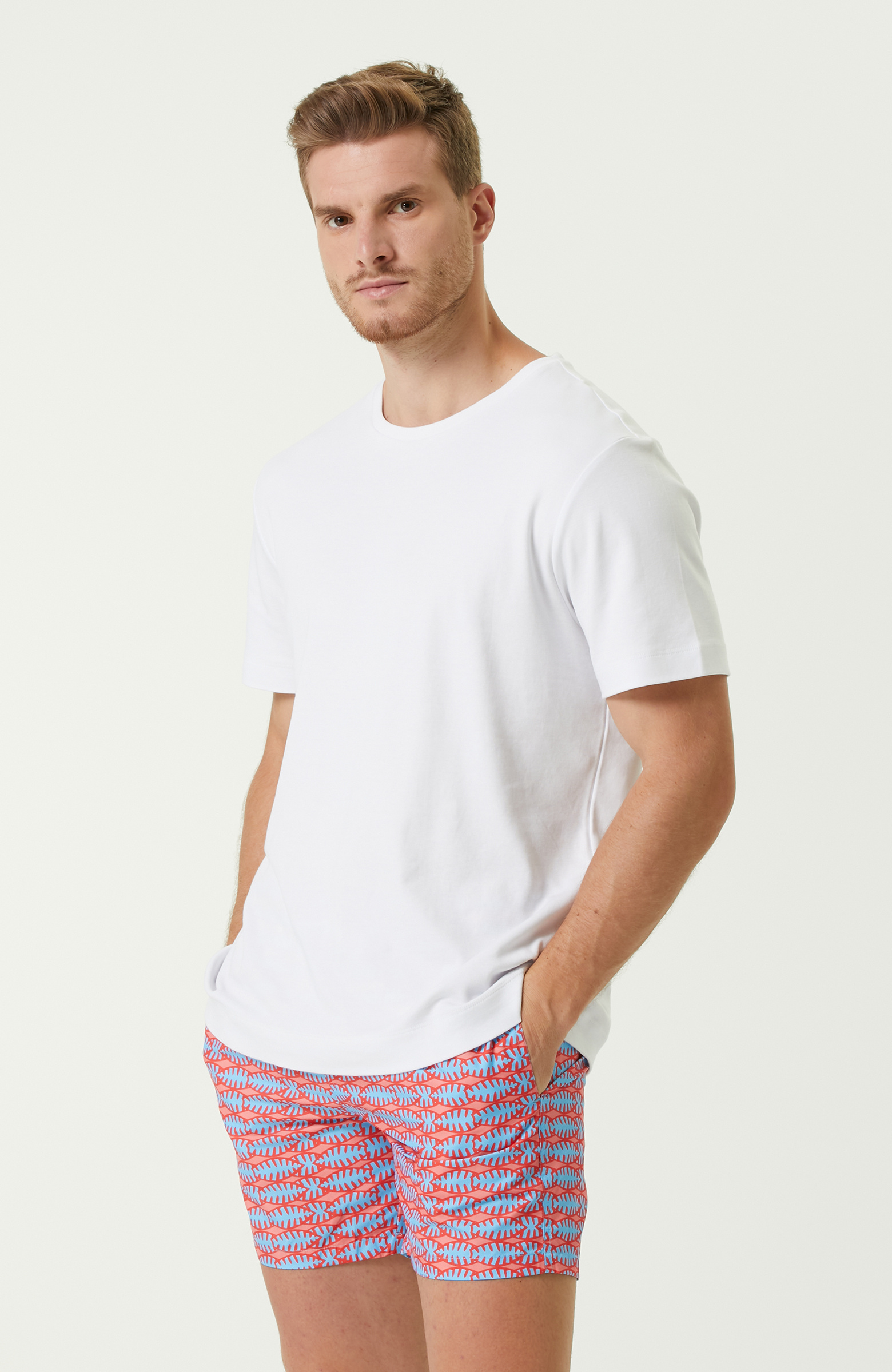 Nar Çiçeği Desenli Mayo