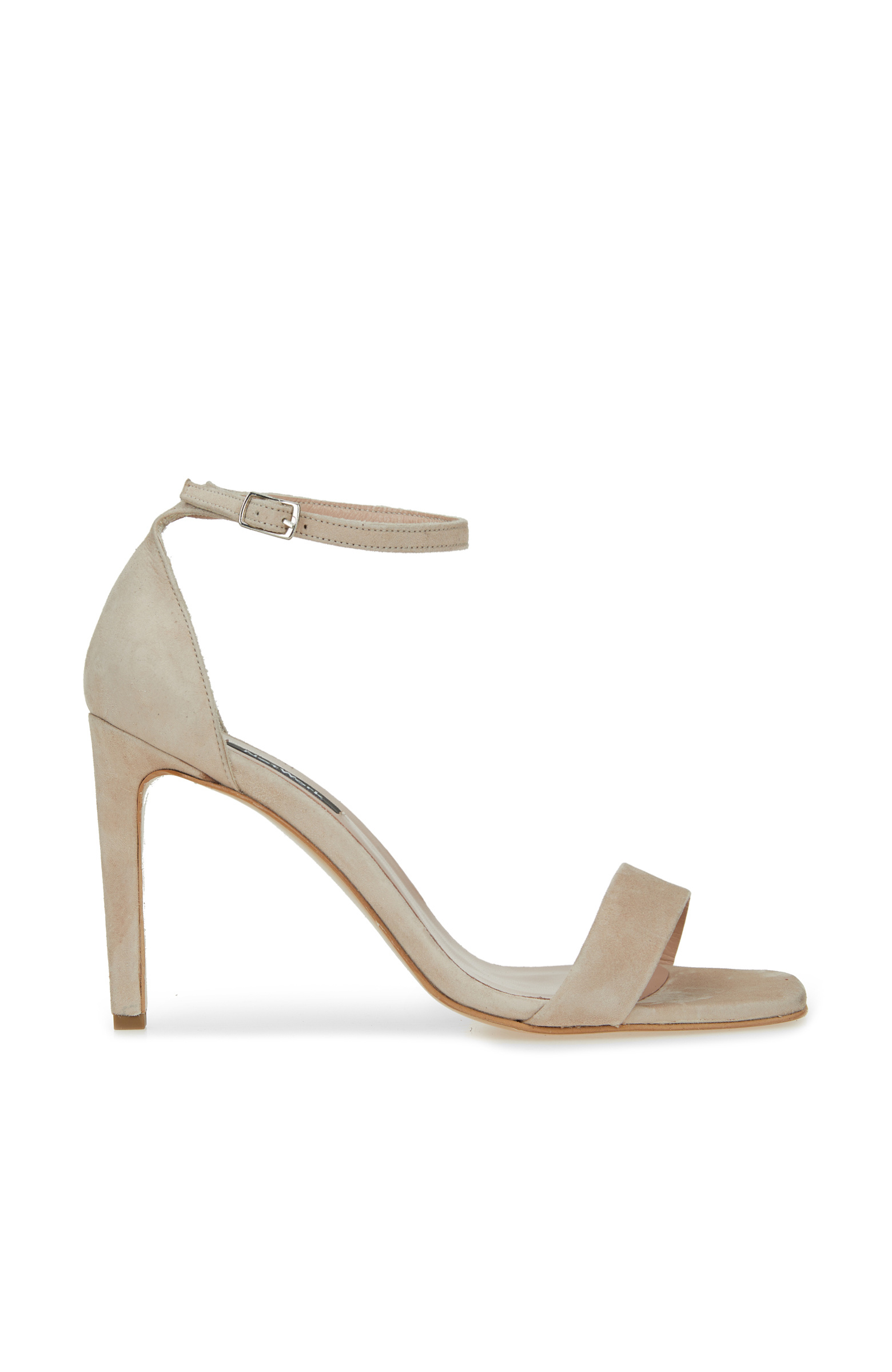 Bej Bantlı Kadın Süet Ayakkabı