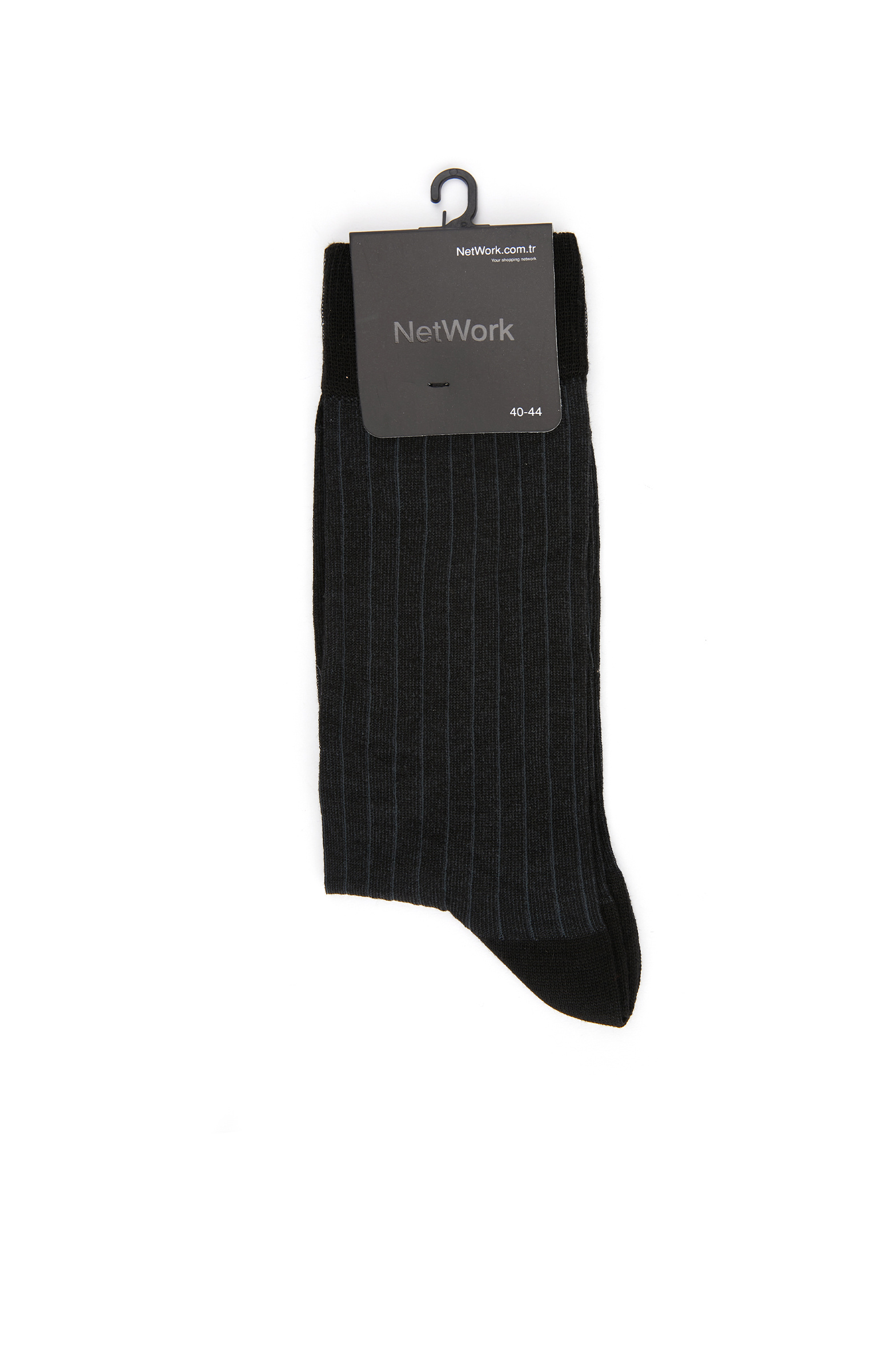 Siyah Antrasit Çizgili Erkek Çorap