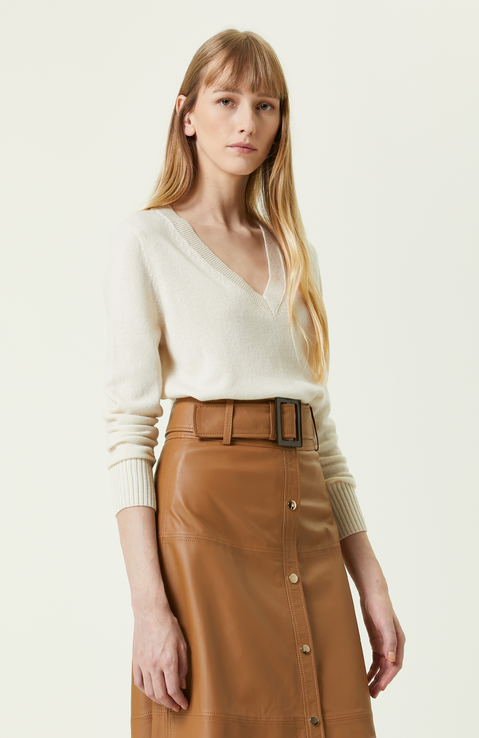 Basic Fit Ekru Kaşmir Kazak Basic Fit Ekru Kaşmir Kazak
