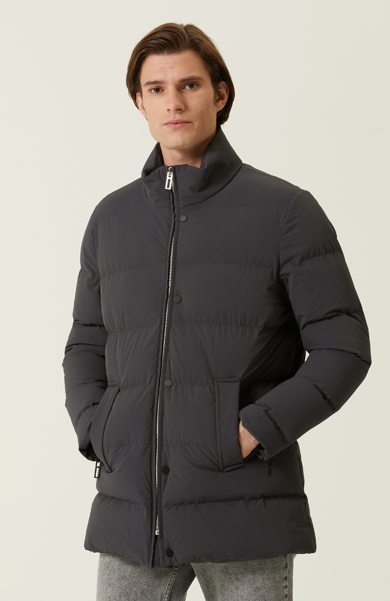 Slim Fit Antrasit Kaban