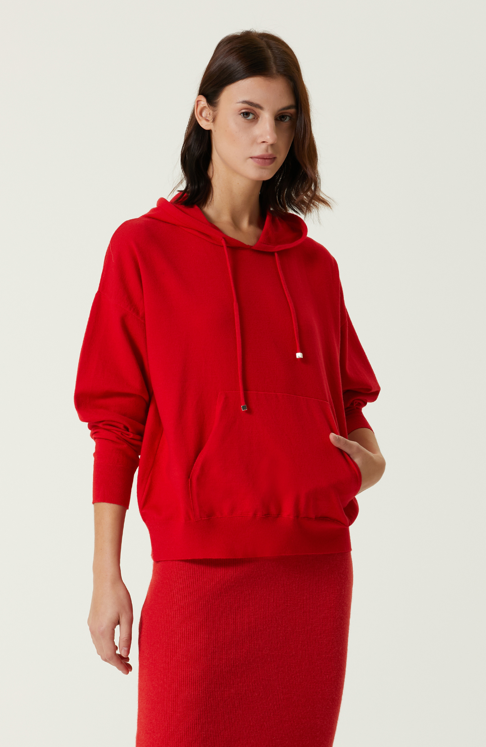 Basic Fit Kırmızı Kazak