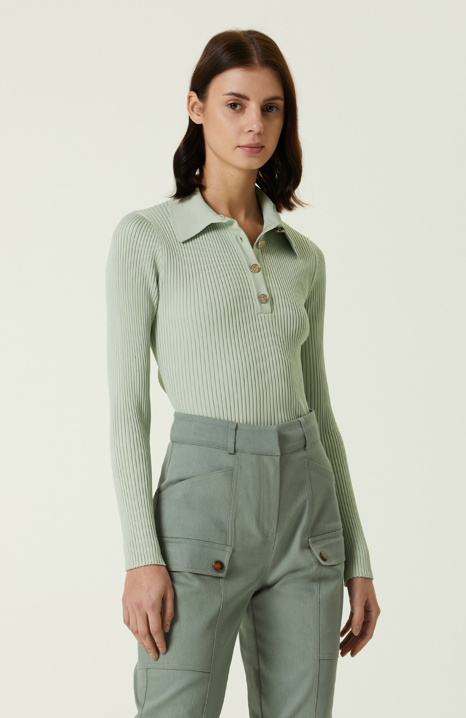 Slim Fit Mint Kazak