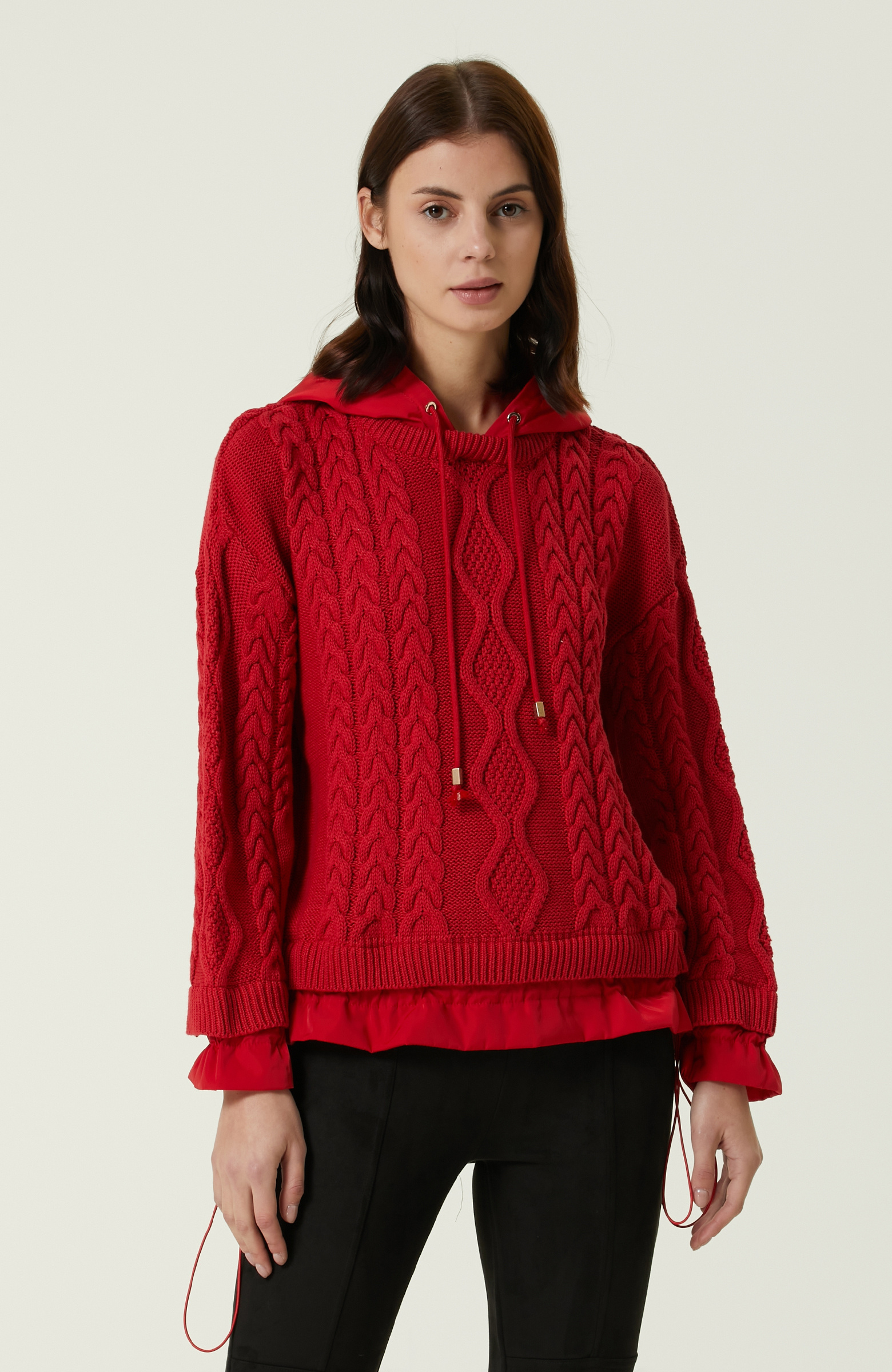 Basic Fit Kırmızı Kazak