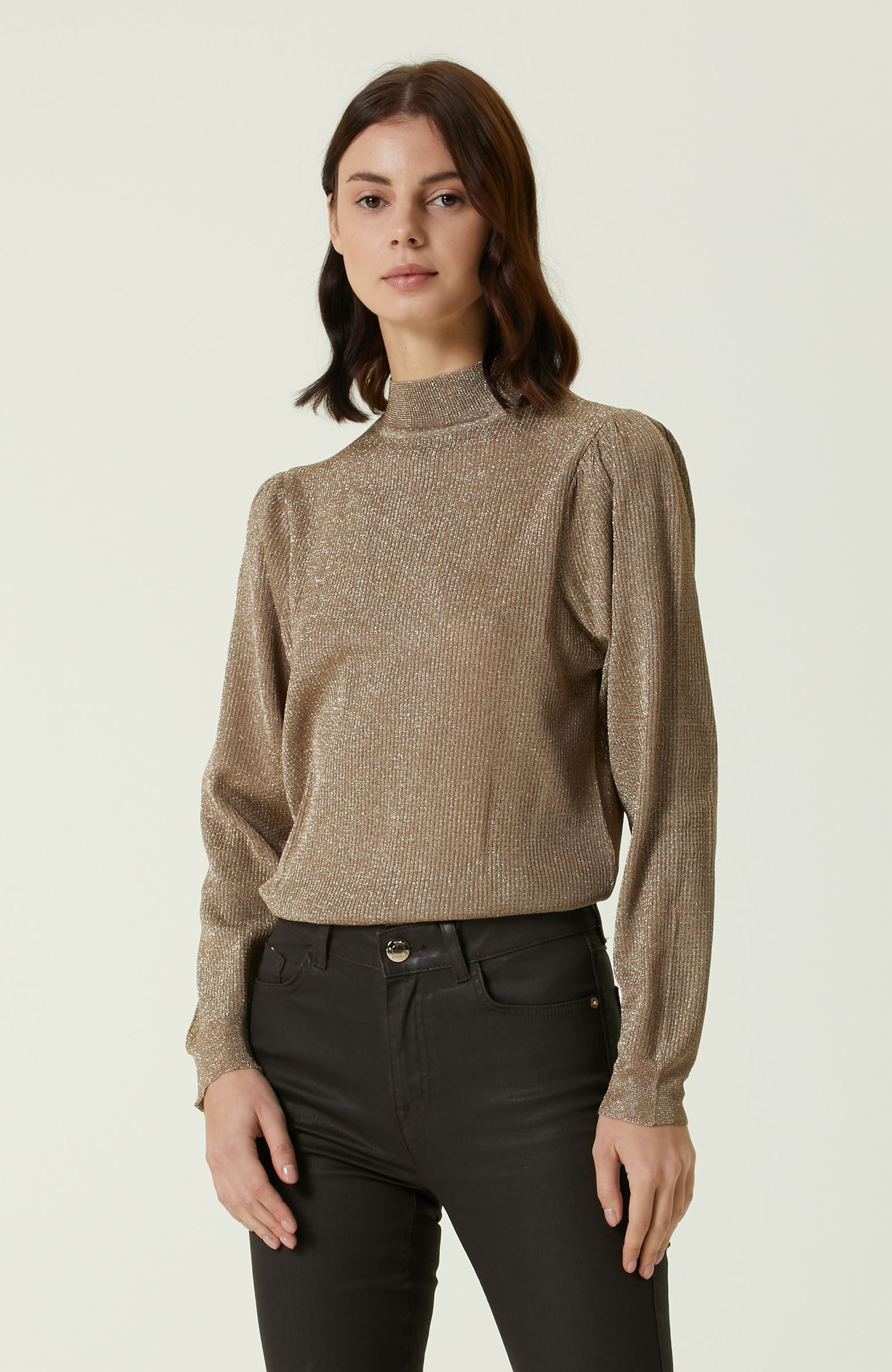 Slim Fit Gold Simli Kazak Slim Fit Gold Simli Kazak