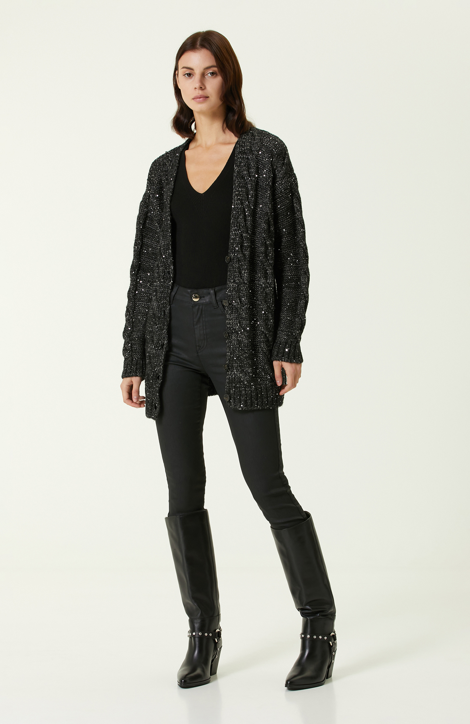 Basic Fit Siyah Hırka