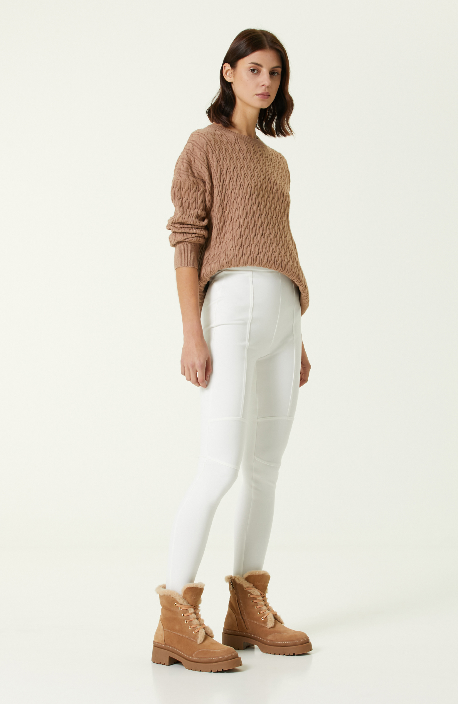 Slim Fit Ekru Pantolon