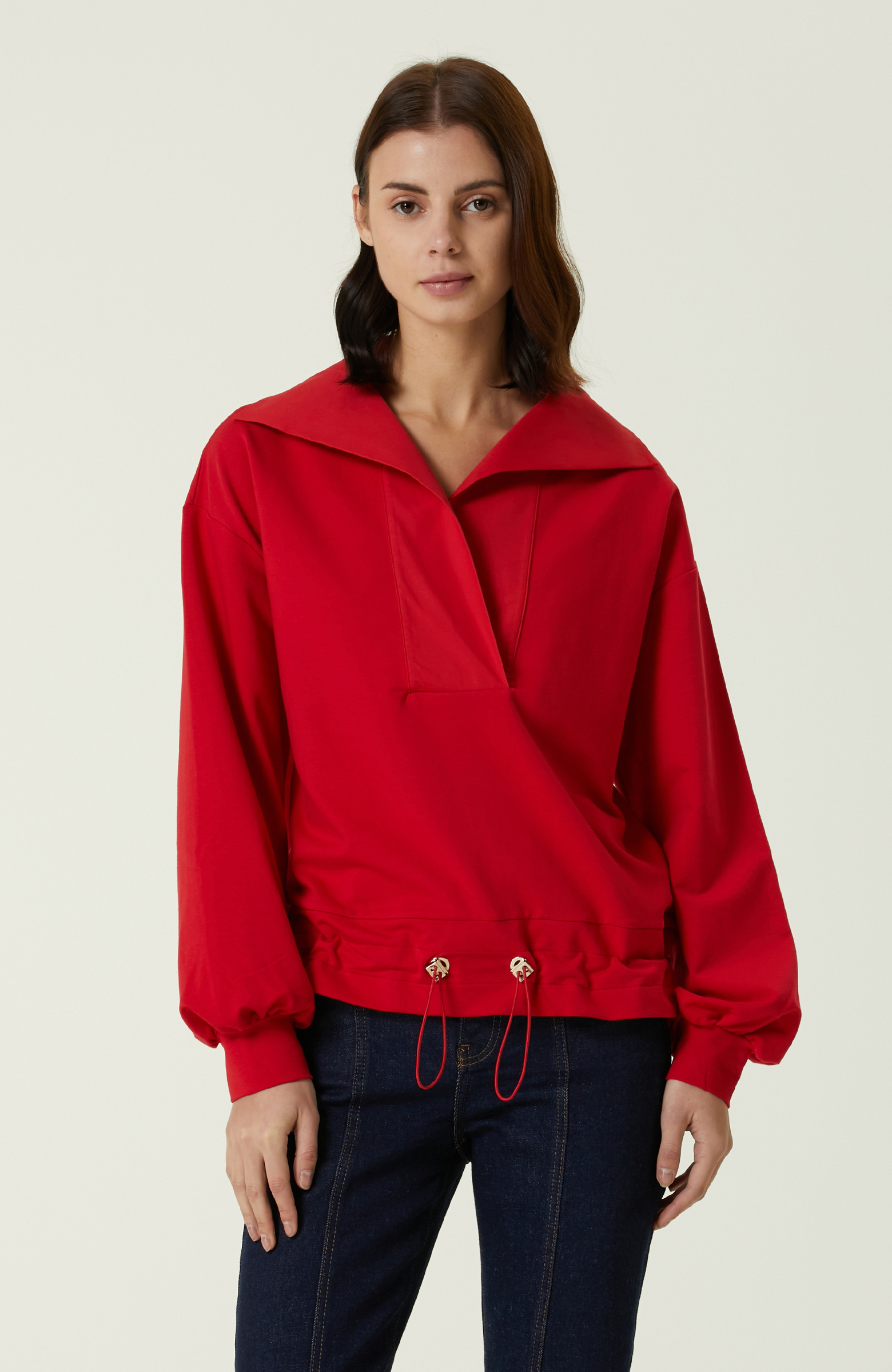 Basic Fit Kırmızı Bluz