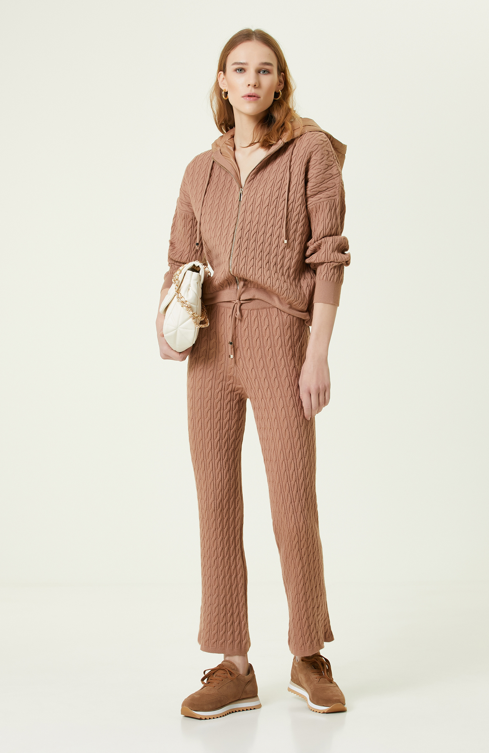 Slim Fit Camel Eşofman Altı