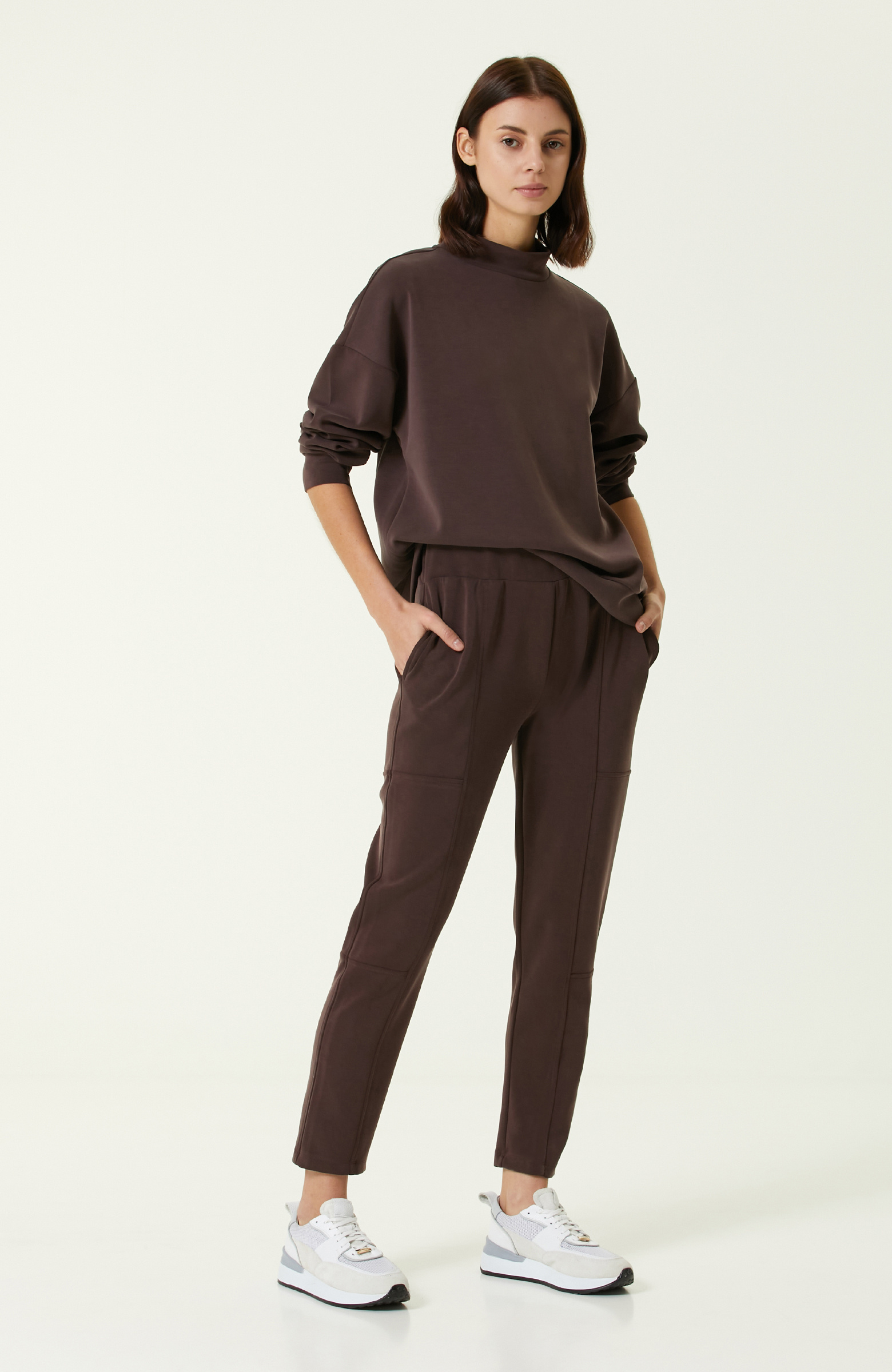 Slim Fit Bordo Eşofman Altı