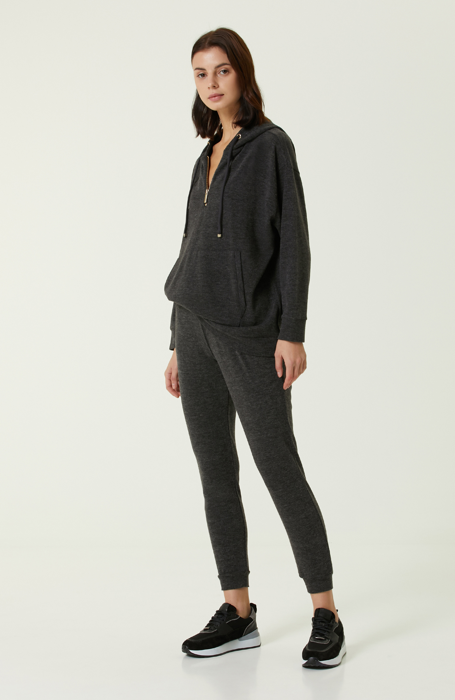 Slim Fit Antrasit Eşofman Altı