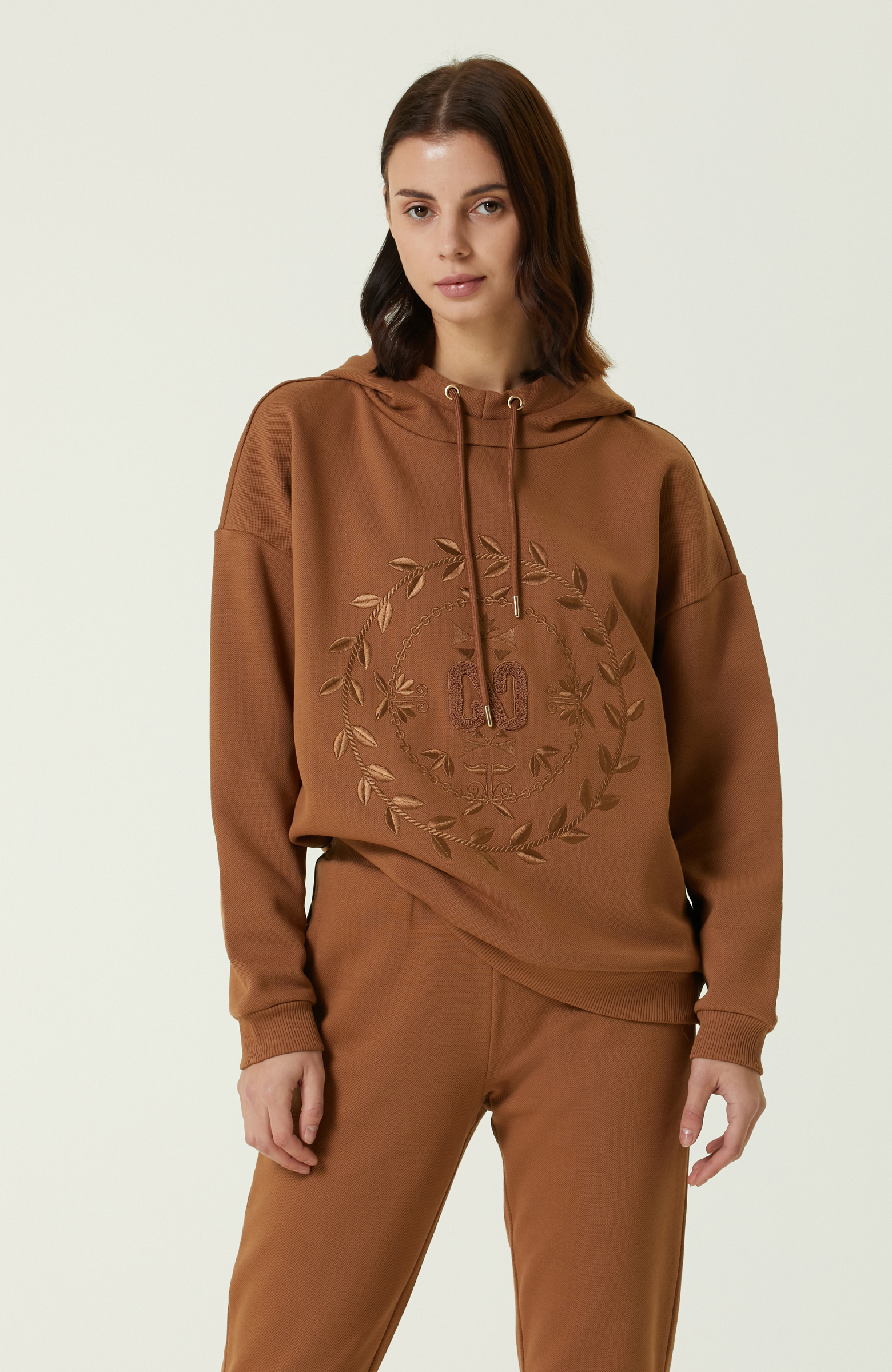 Basic Fit Kahverengi Sweatshirt Basic Fit Kahverengi Sweatshirt