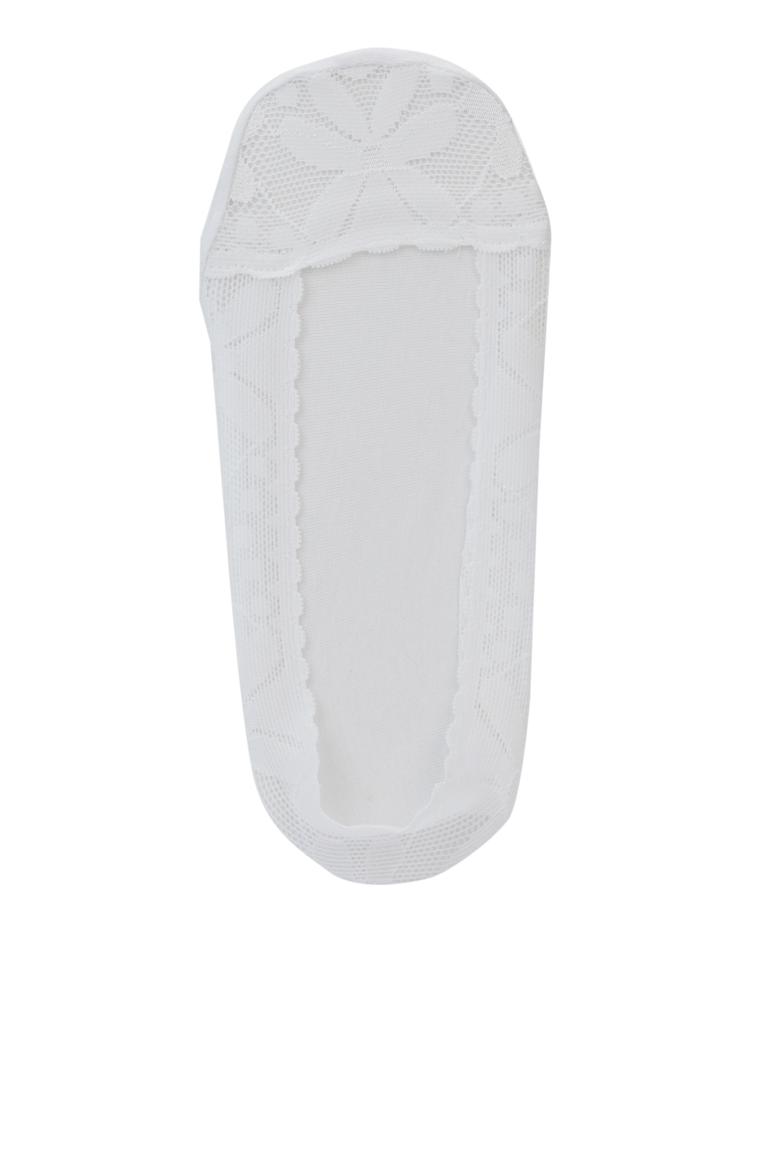 Beyaz Dantel Desenli Kadın Çorap