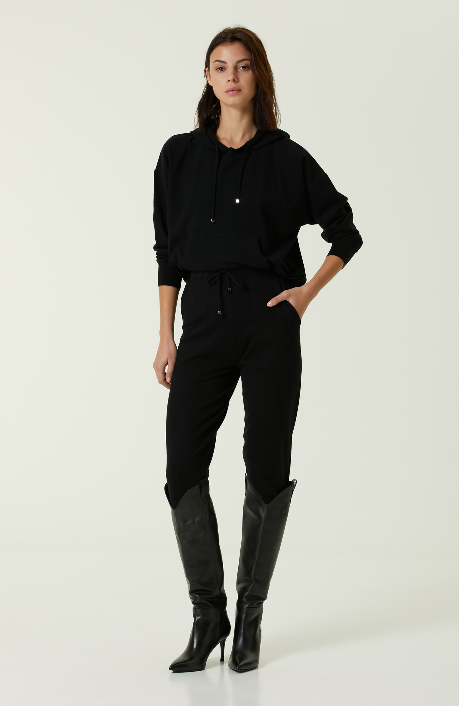 Slim Fit Siyah Eşofman