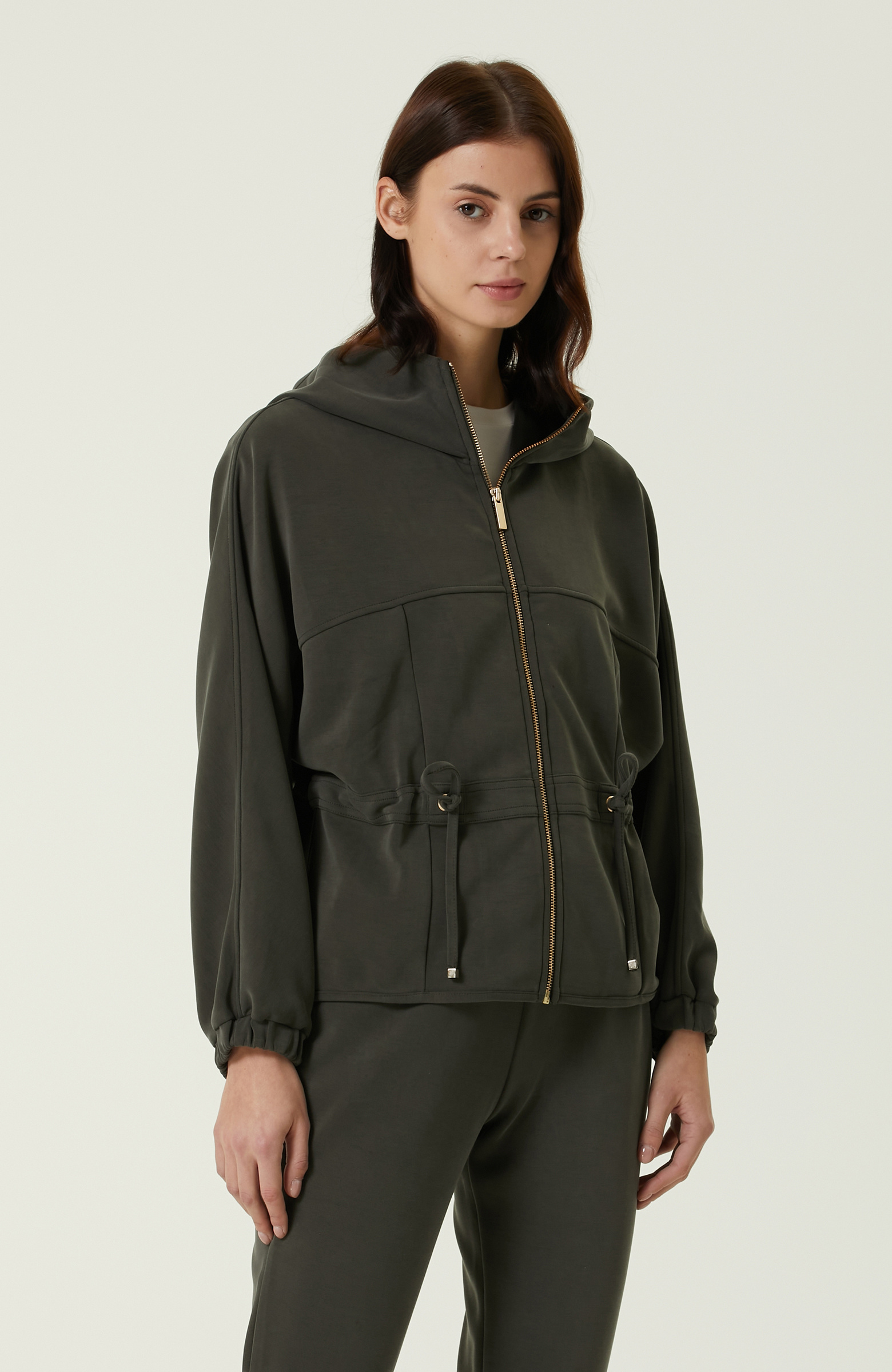 Slim Fit Koyu Haki Mont