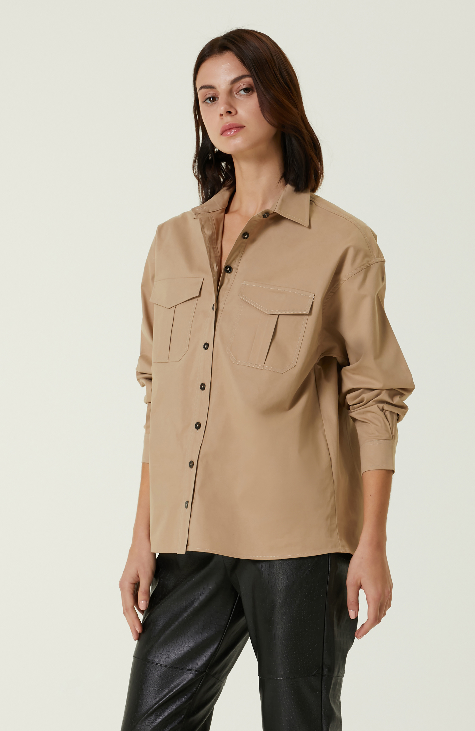 Regular Fit Camel Gömlek