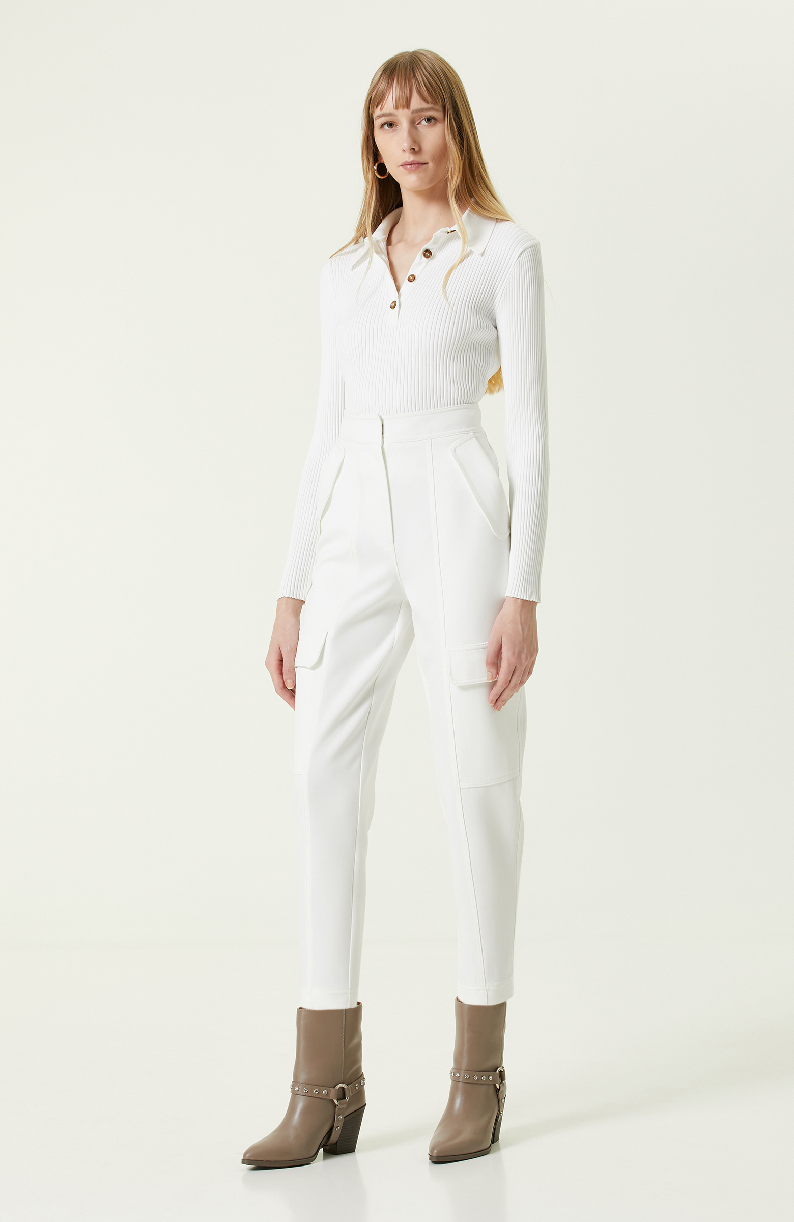 Regular Fit Ekru Pantolon
