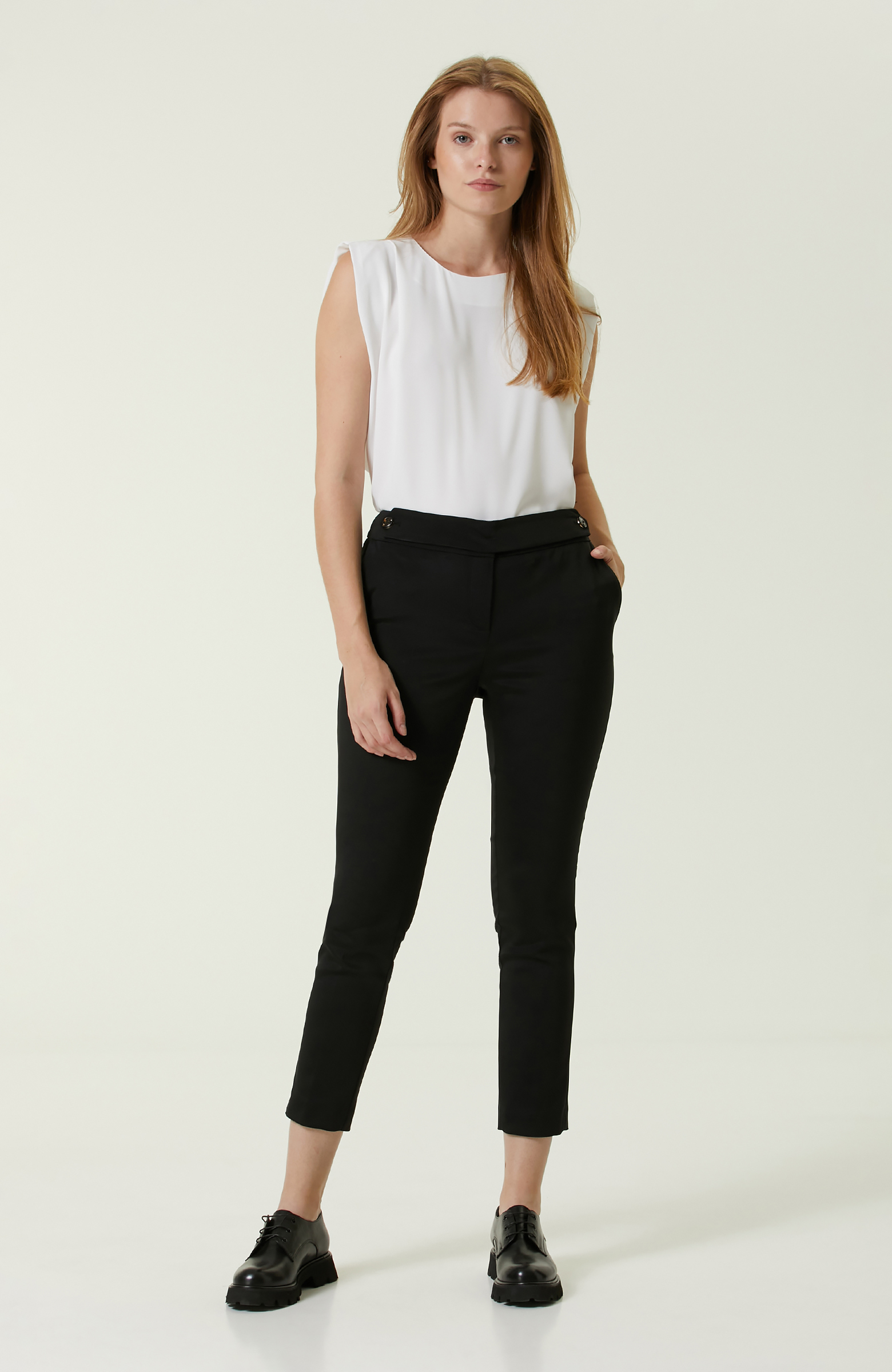 Slim Fit Siyah Normal Bel Pantolon Slim Fit Siyah Normal Bel Pantolon