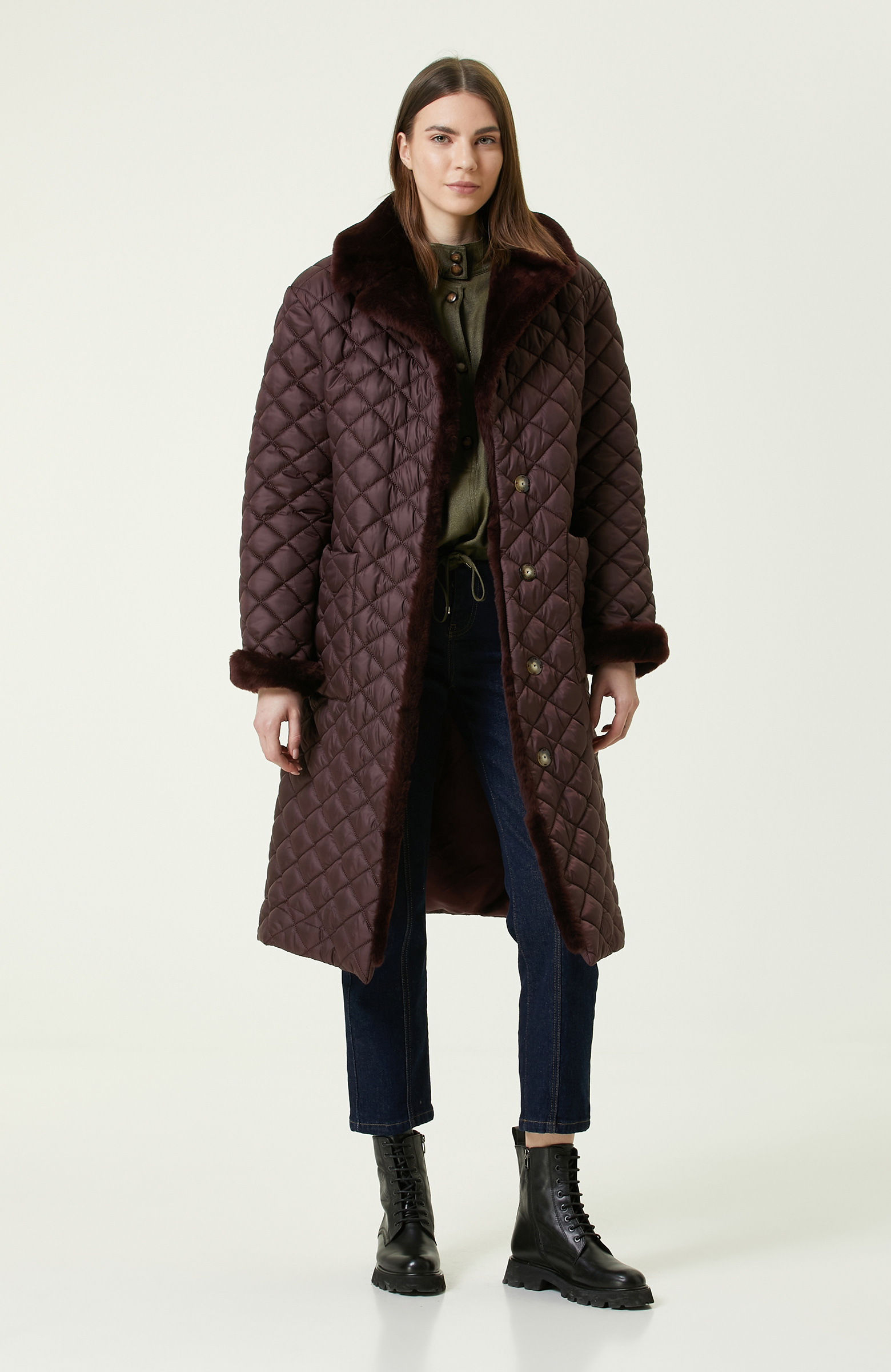 Regular Fit Bordo Parka