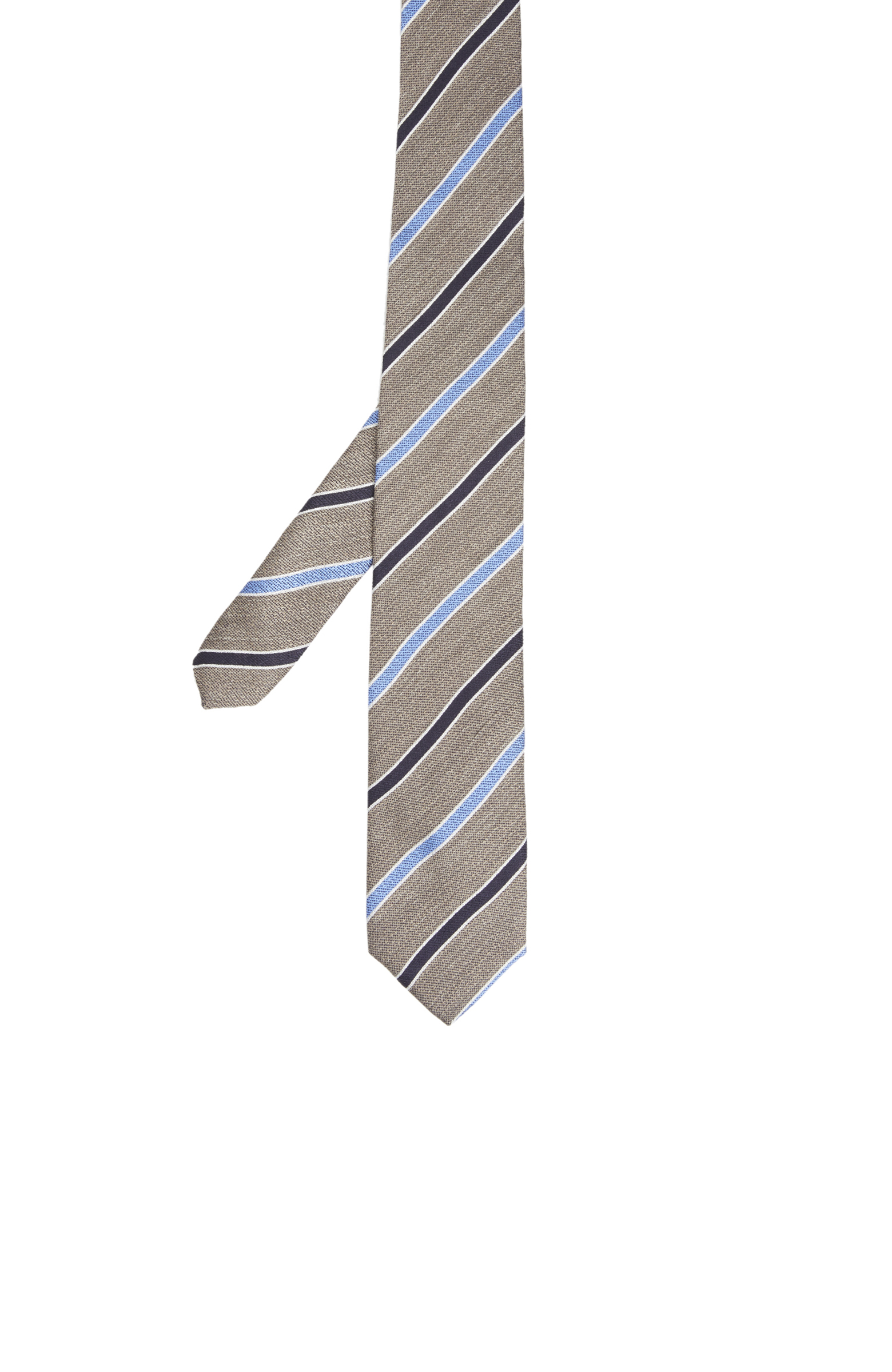 Vizon Verev Çizgili İpek Kravat Vizon Verev Çizgili İpek Kravat