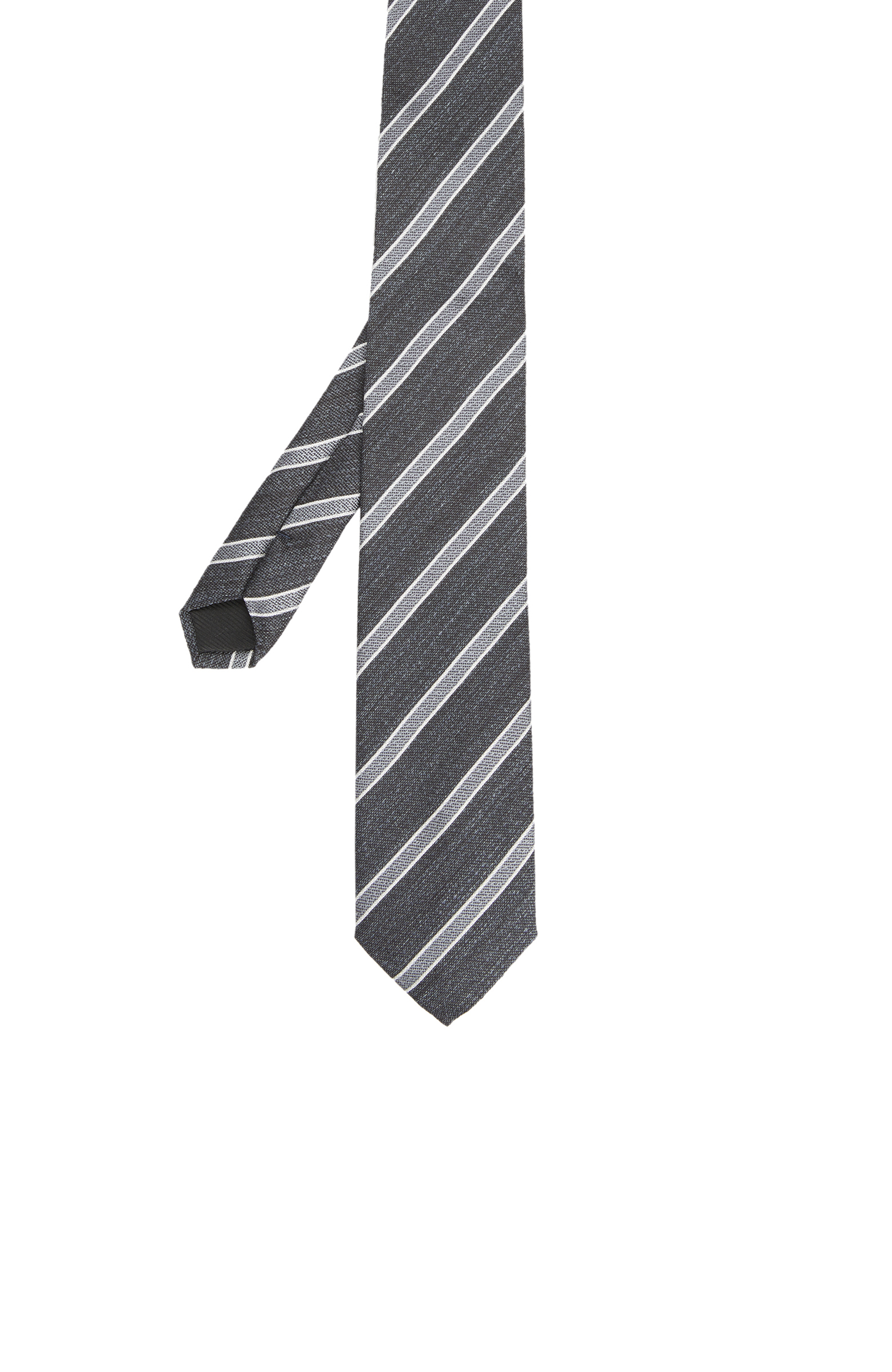 Antrasit Verev Çizgili İpek Kravat Antrasit Verev Çizgili İpek Kravat