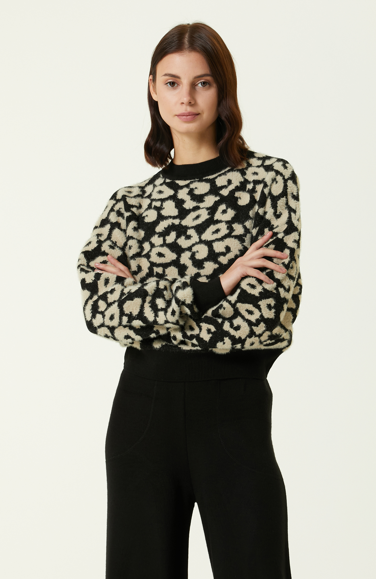 Basic Fit Siyah Camel Kazak Basic Fit Siyah Camel Kazak