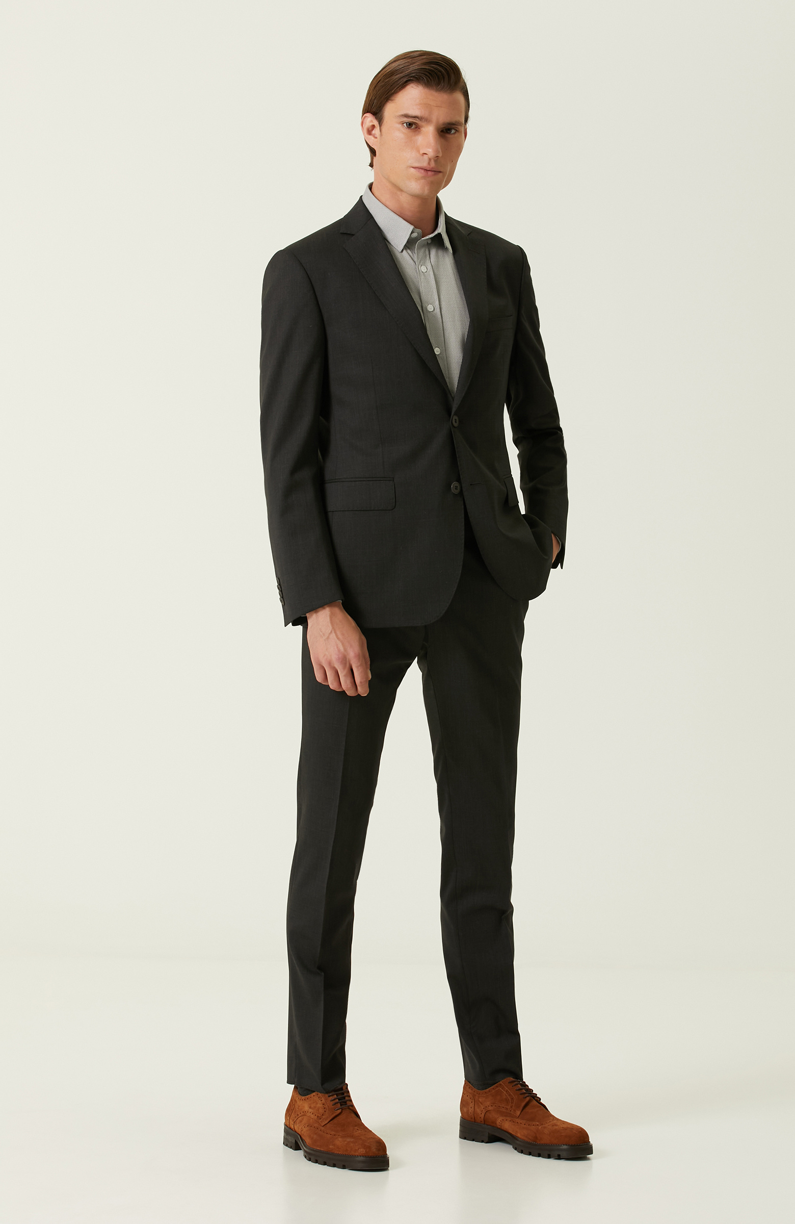 Antrasit Yün Takım Elbise