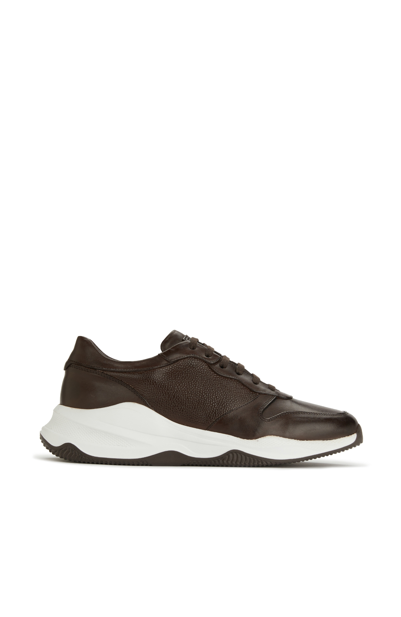 Kahverengi Erkek Deri Sneaker