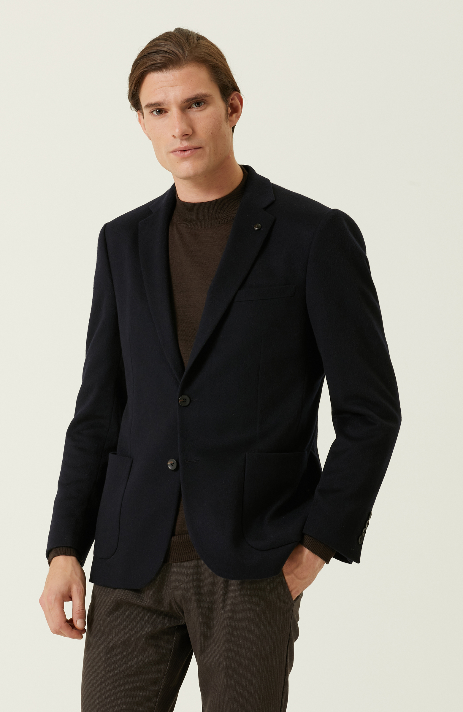 Slim Fit Lacivert Kaşmir Ceket Slim Fit Lacivert Kaşmir Ceket