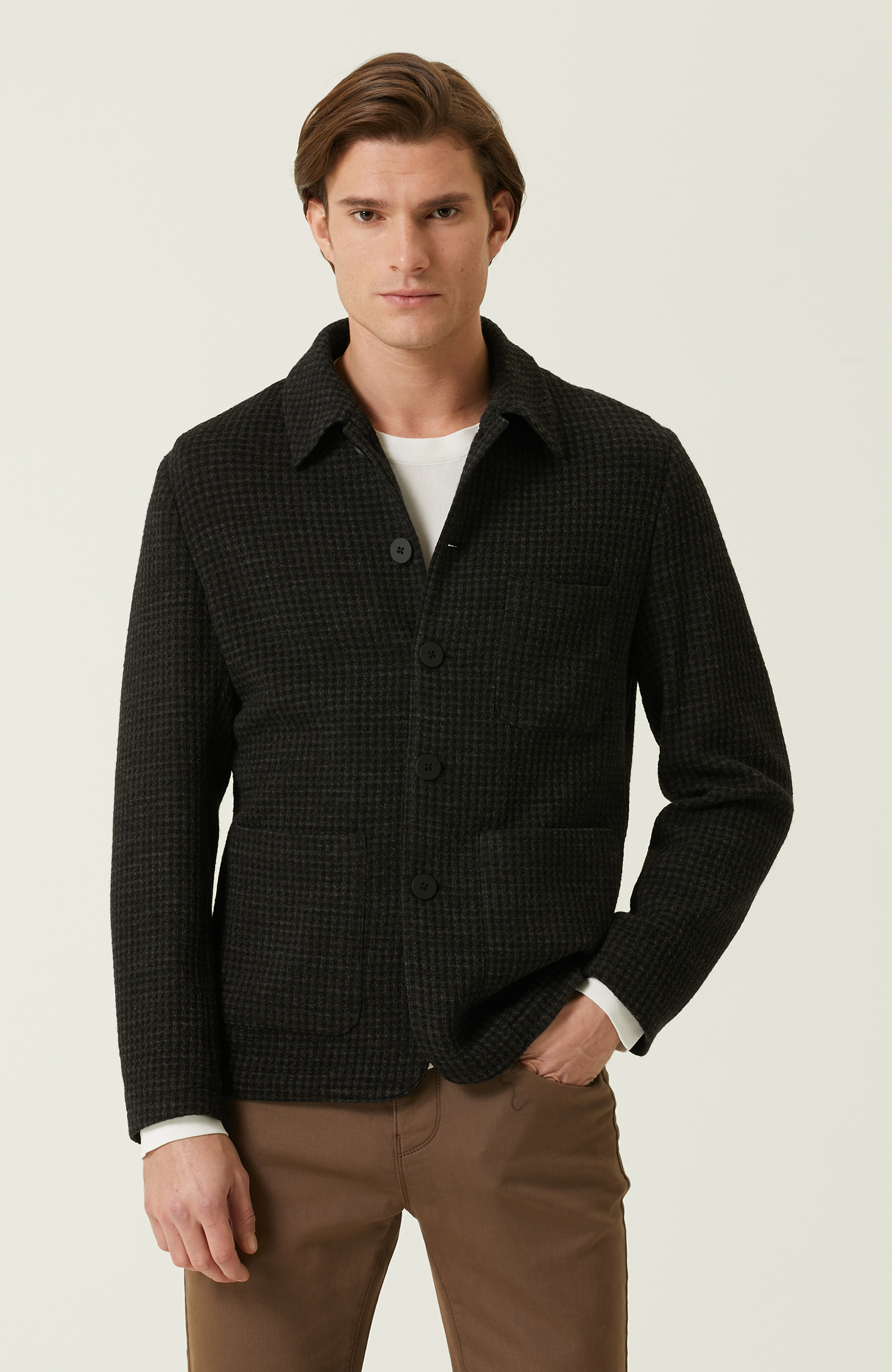 Comfort Fit Siyah Antrasit Ceket Comfort Fit Siyah Antrasit Ceket