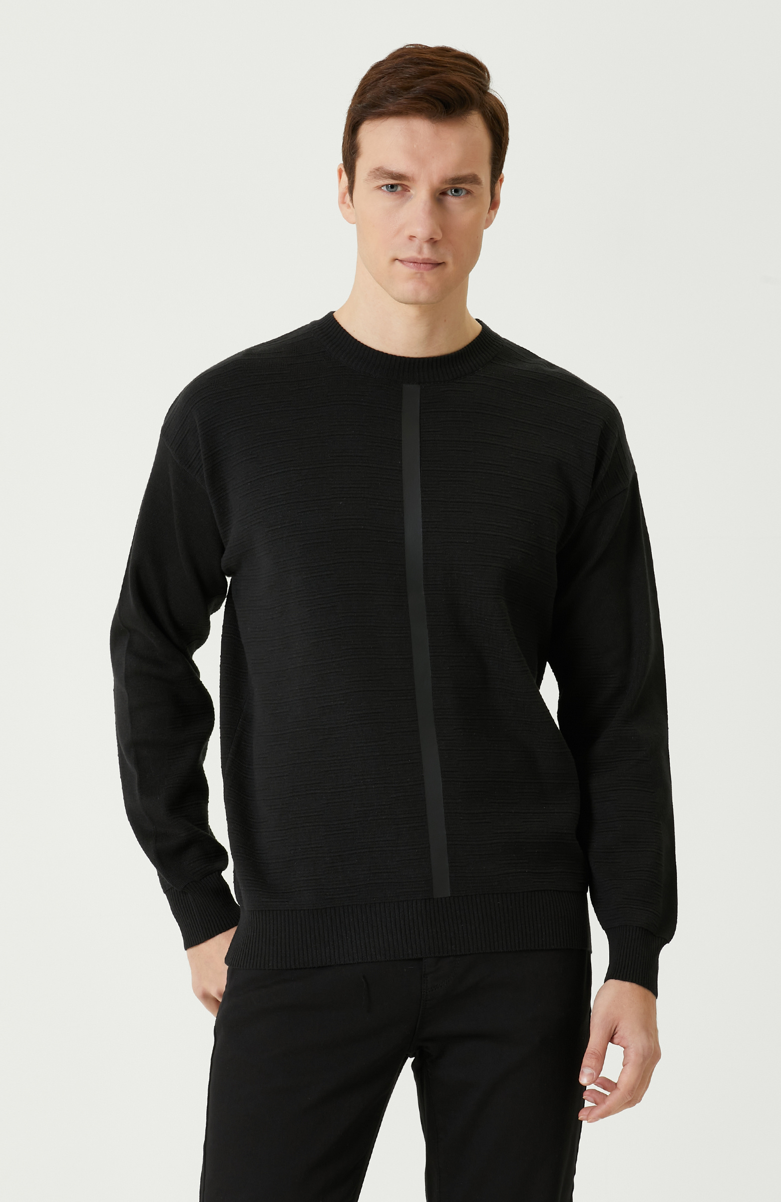 Comfort Fit Siyah Kazak