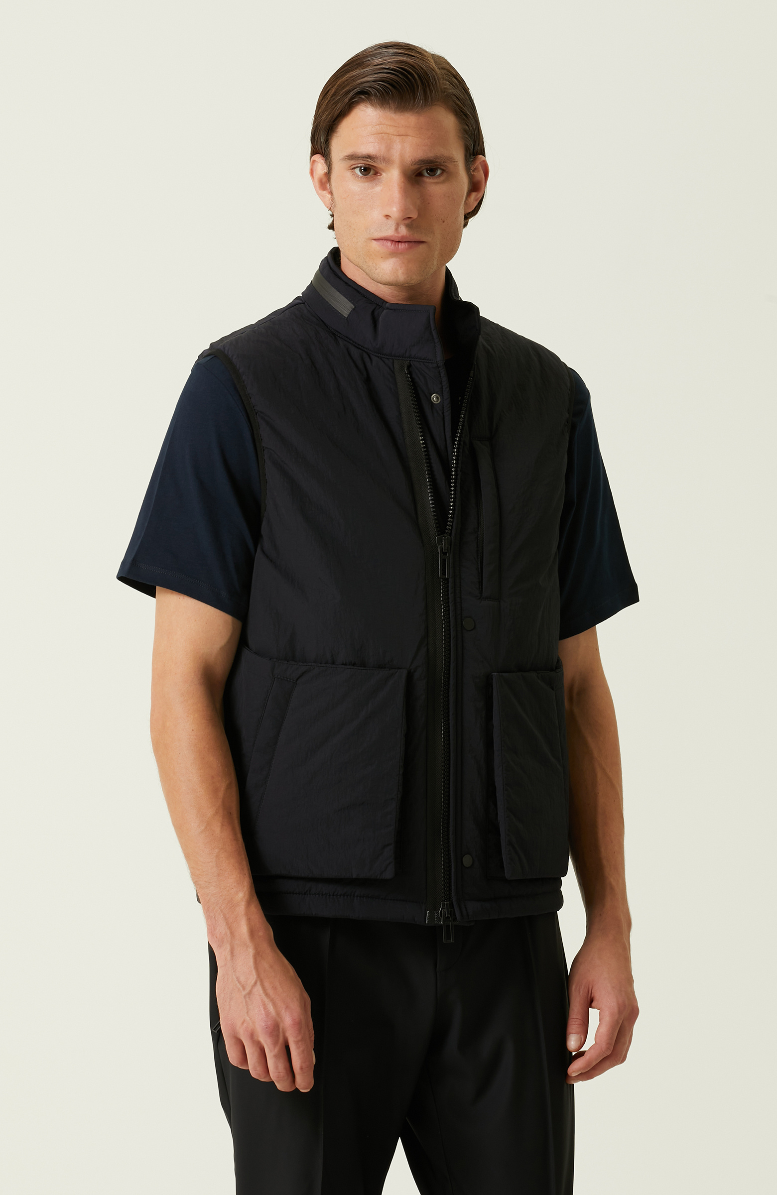 Slim Fit Lacivert Yelek