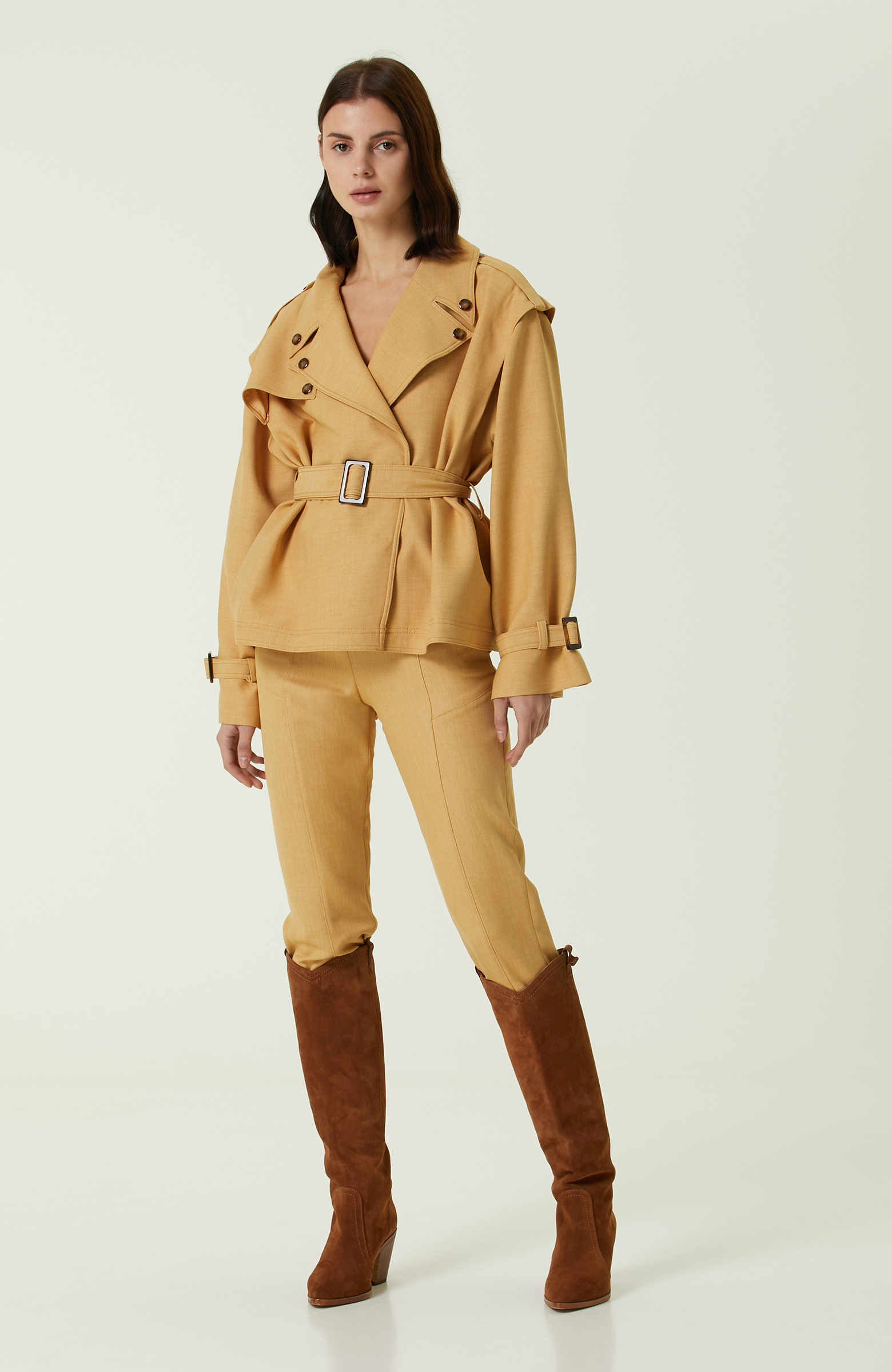 Regular Fit Camel Pantolon