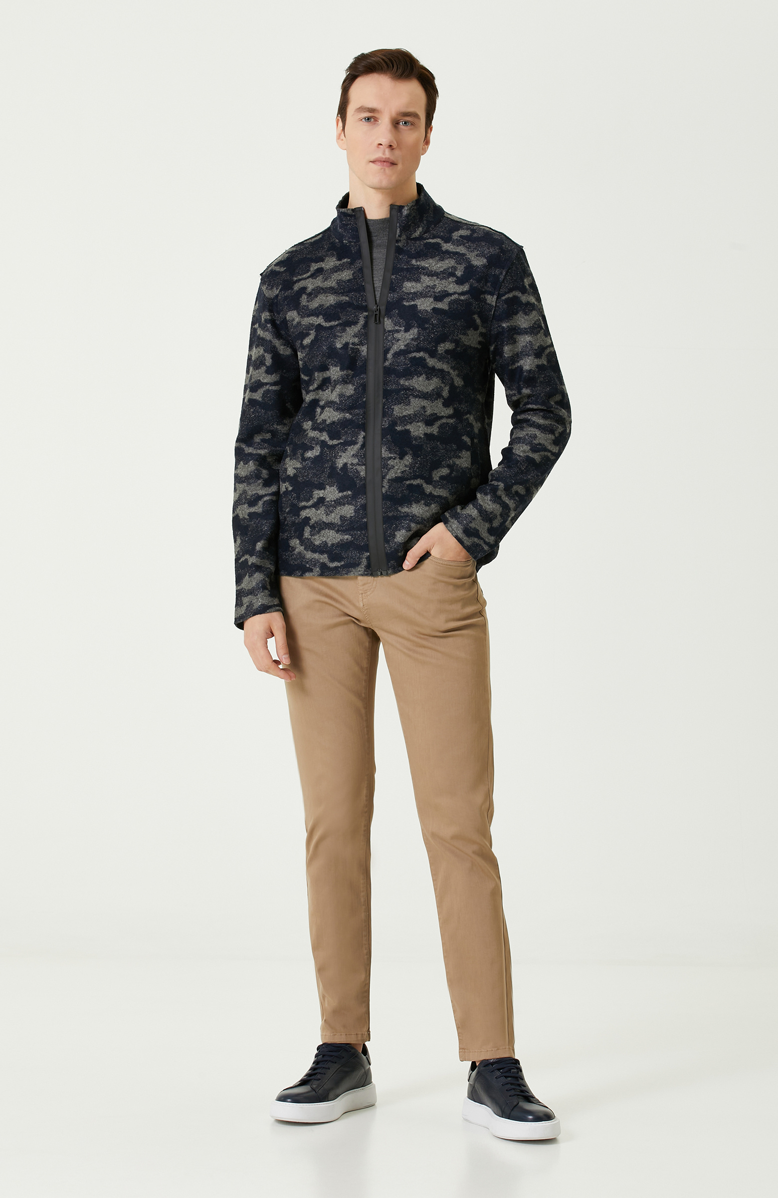 Slim Fit Vizon Casual Pantolon