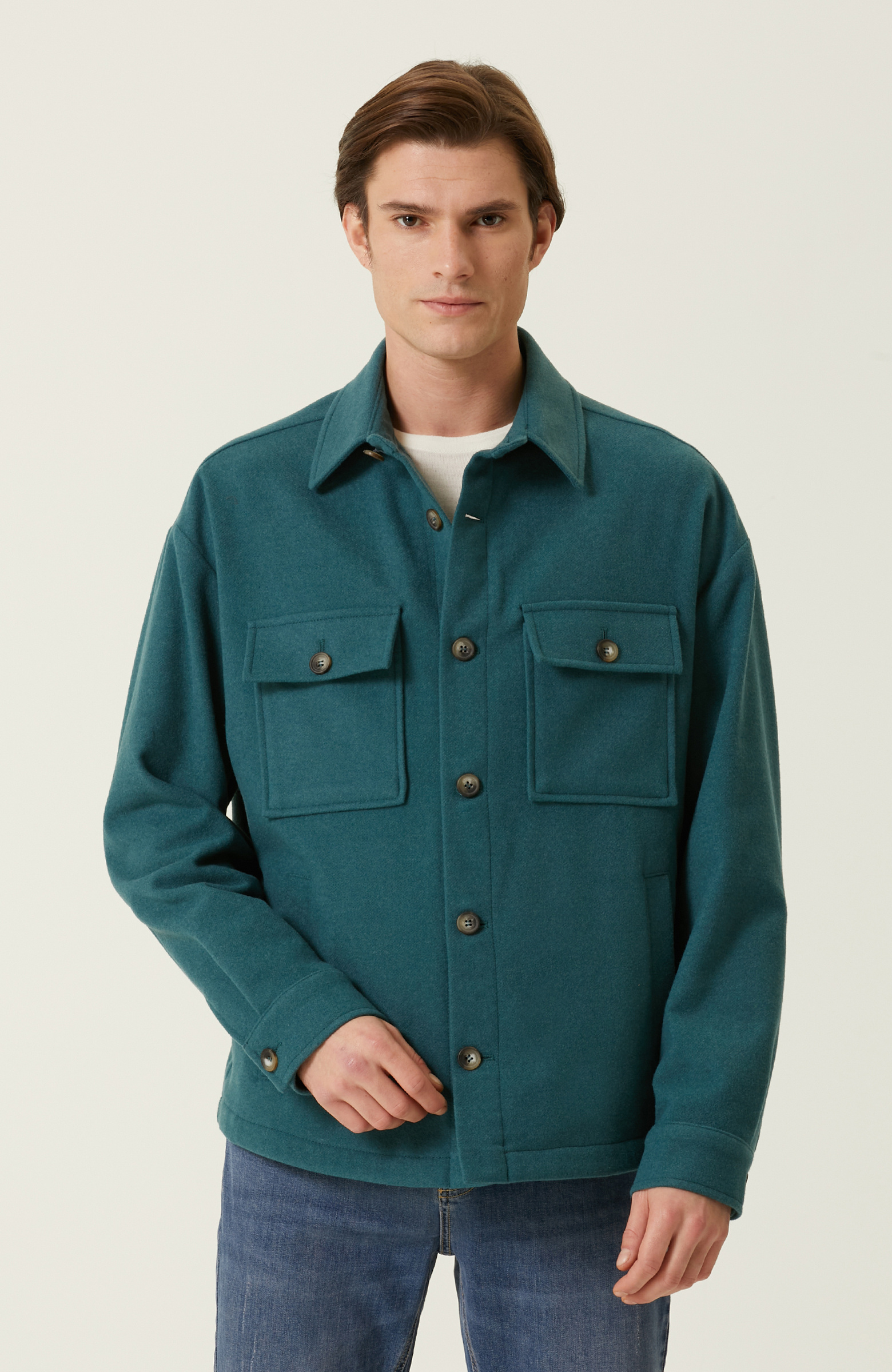 Comfort Fit Yeşil Gömlek