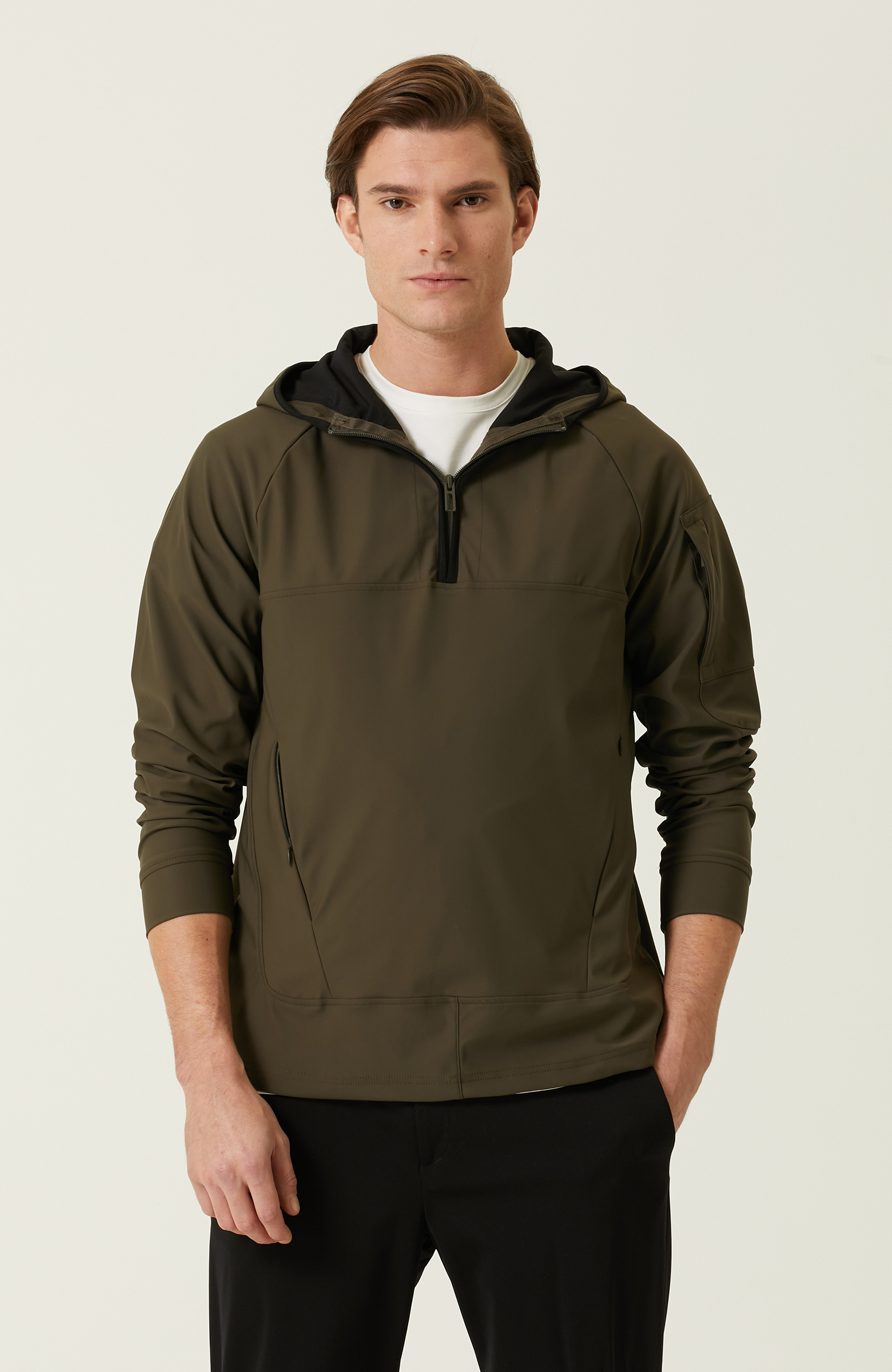 Comfort Fit Haki Sweatshirt