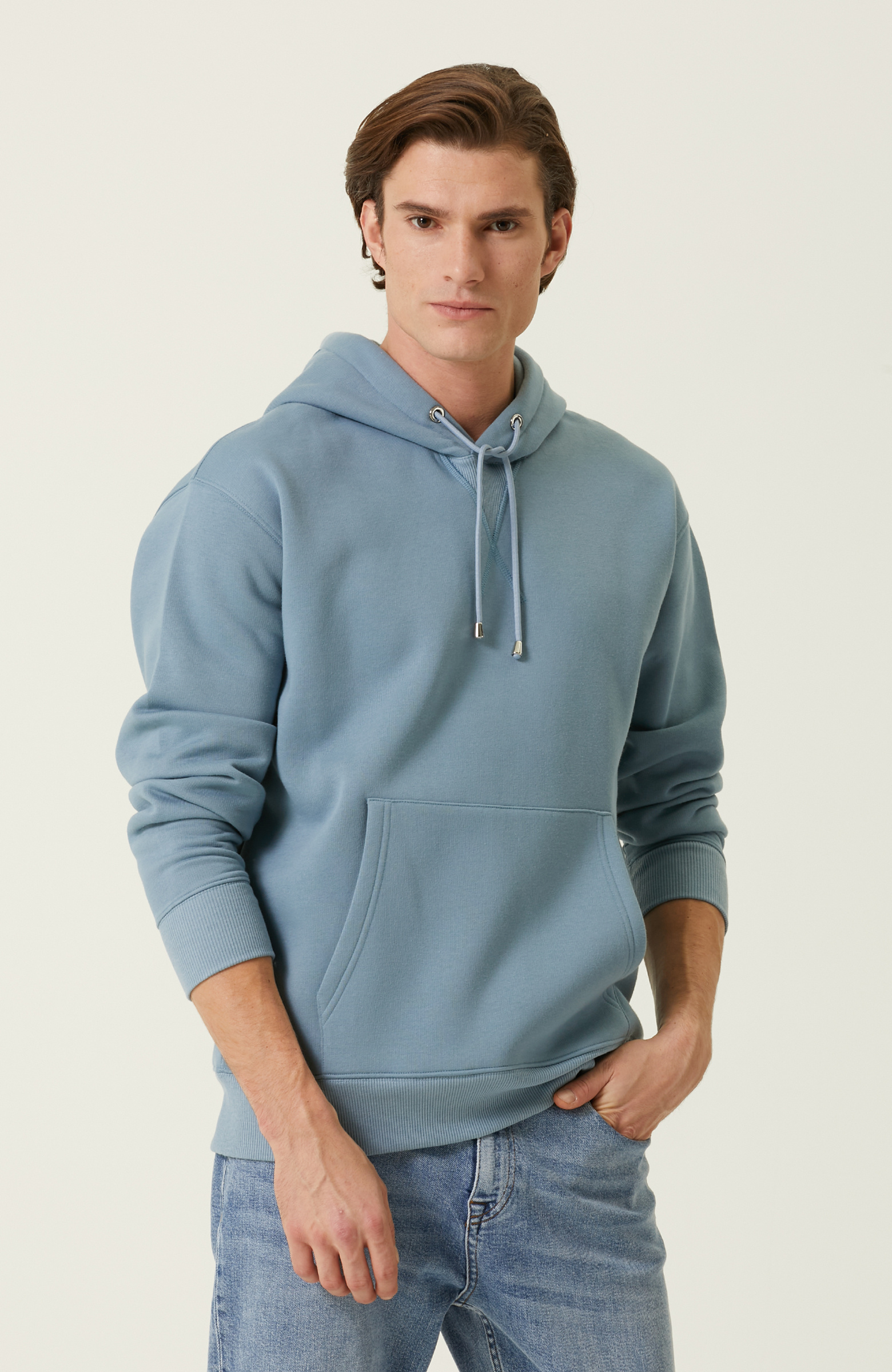 Comfort Fit Mavi Sweatshirt