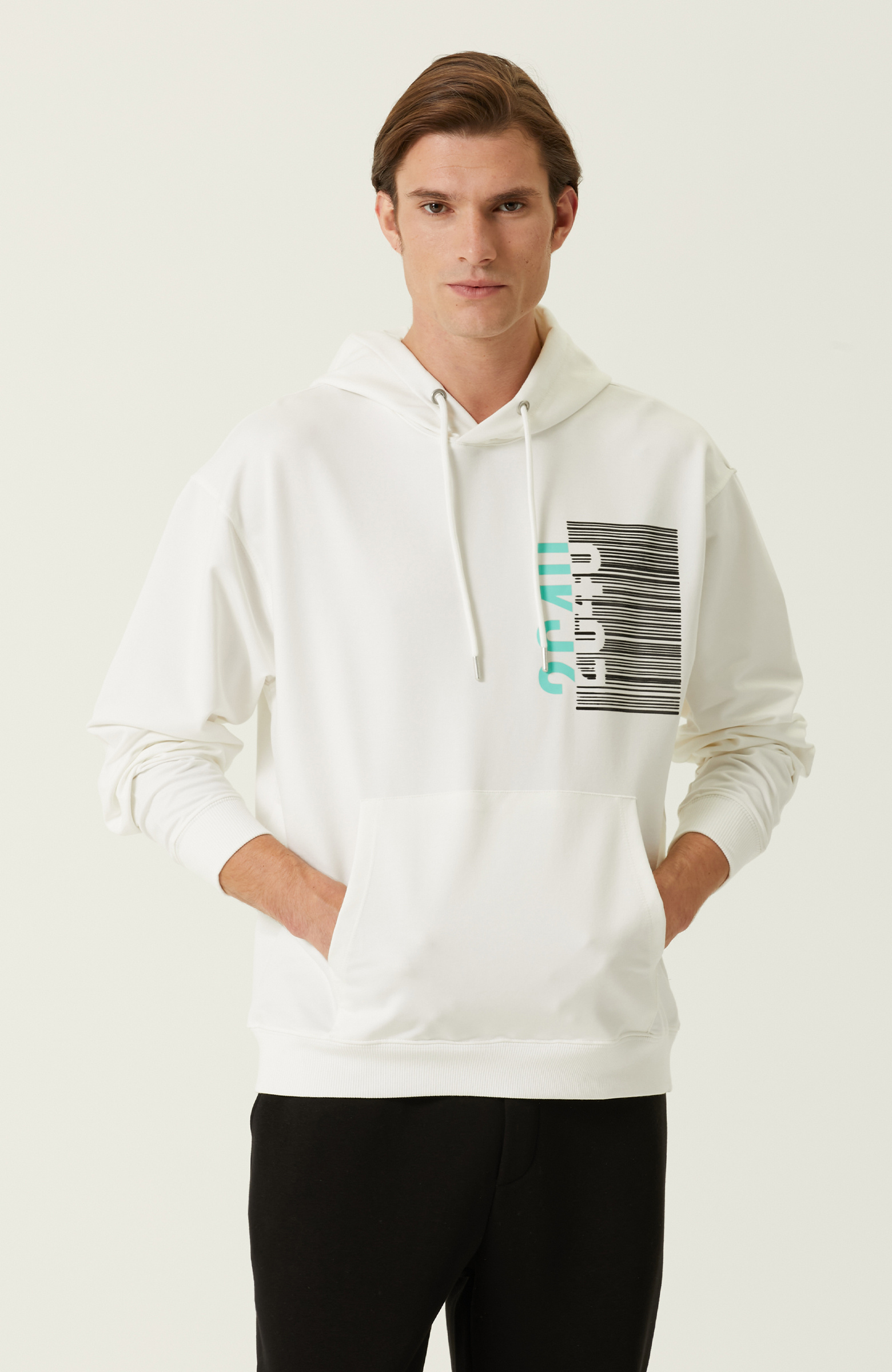 Comfort Fit Ekru Sweatshirt