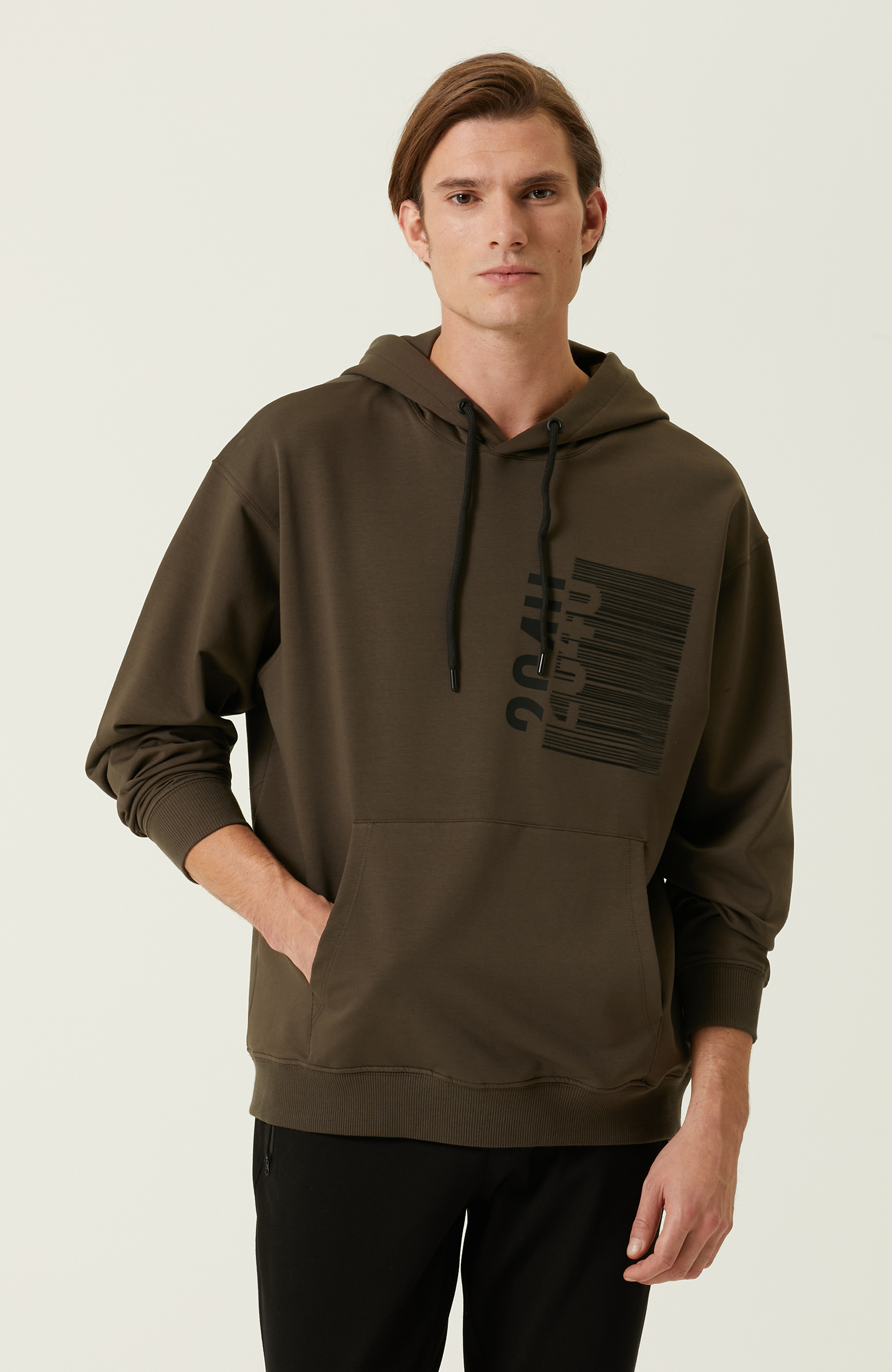 Comfort Fit Haki Sweatshirt