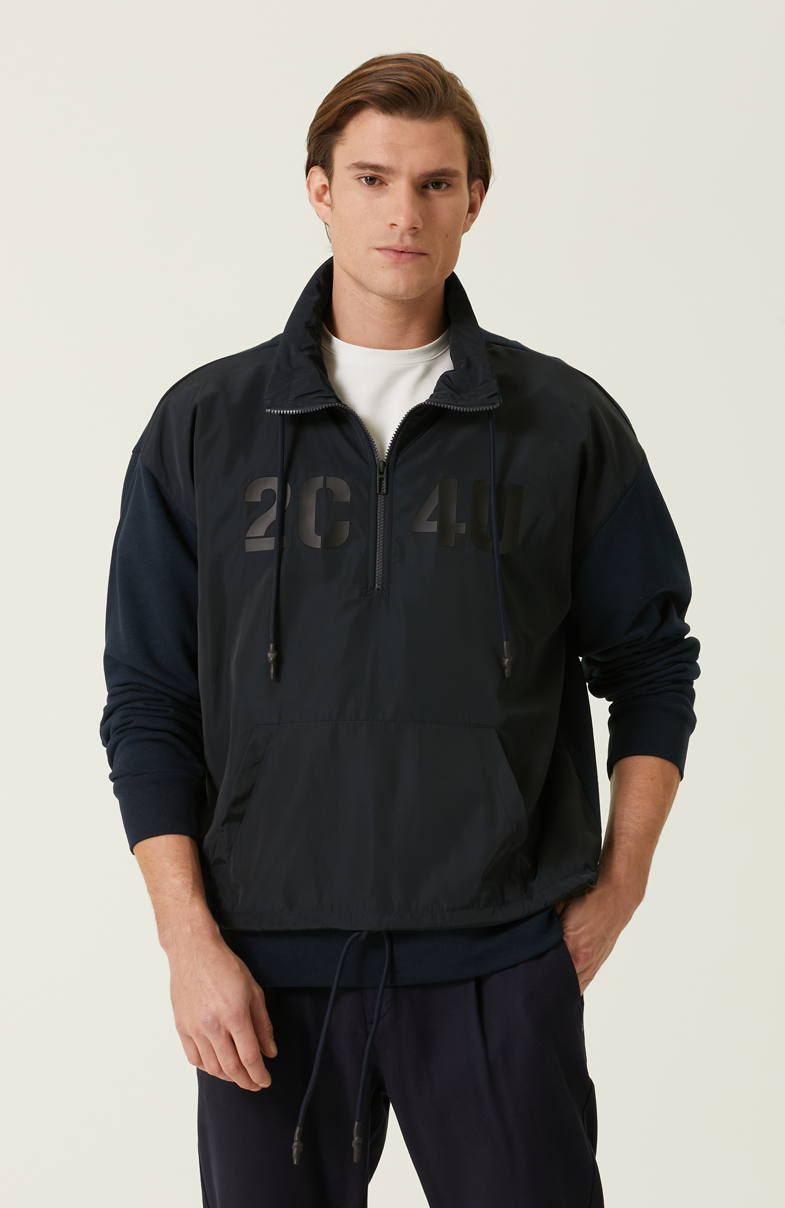 Comfort Fit Lacivert Sweatshirt Comfort Fit Lacivert Sweatshirt